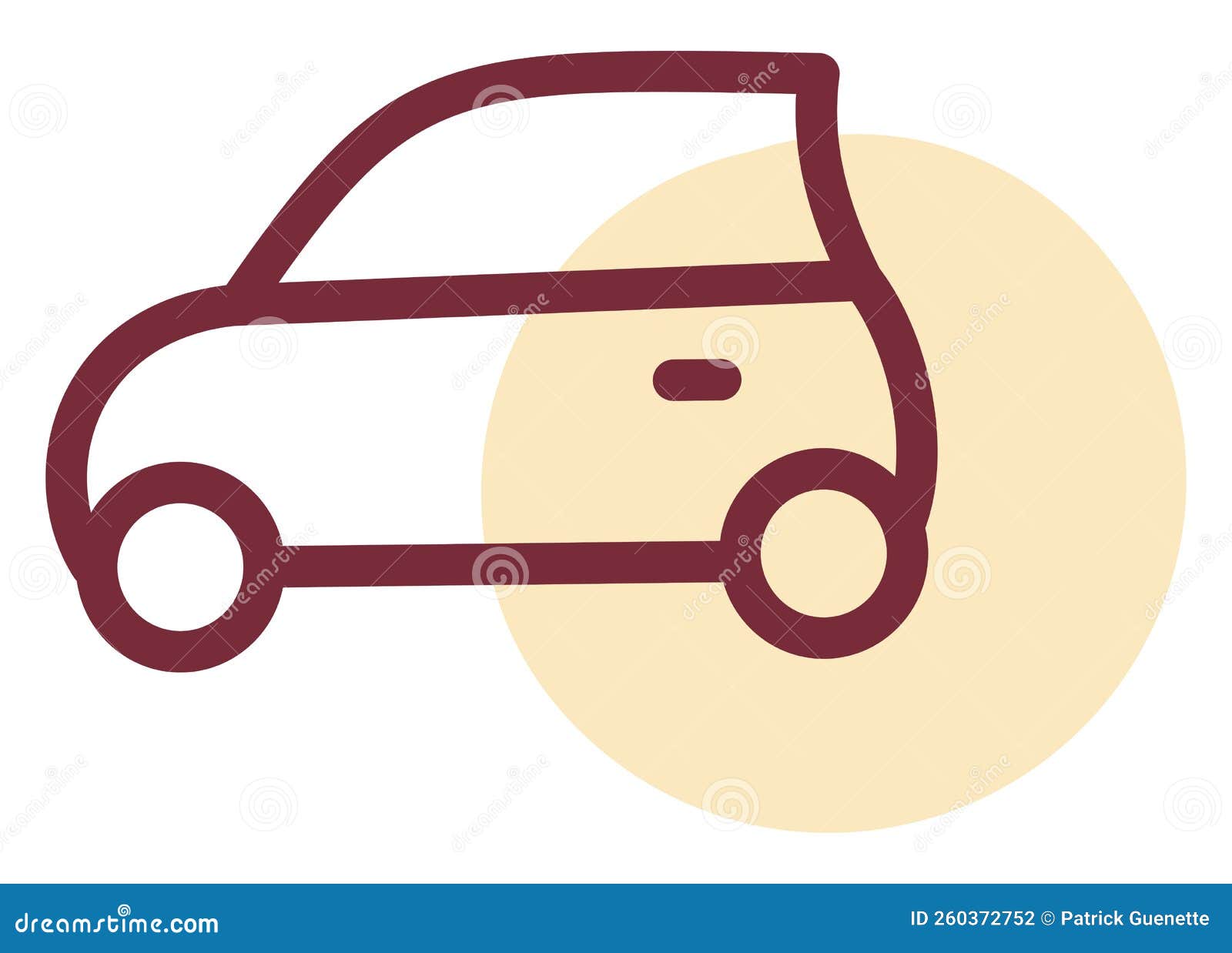 Smart small car, icon stock vector. Illustration of white - 260372752