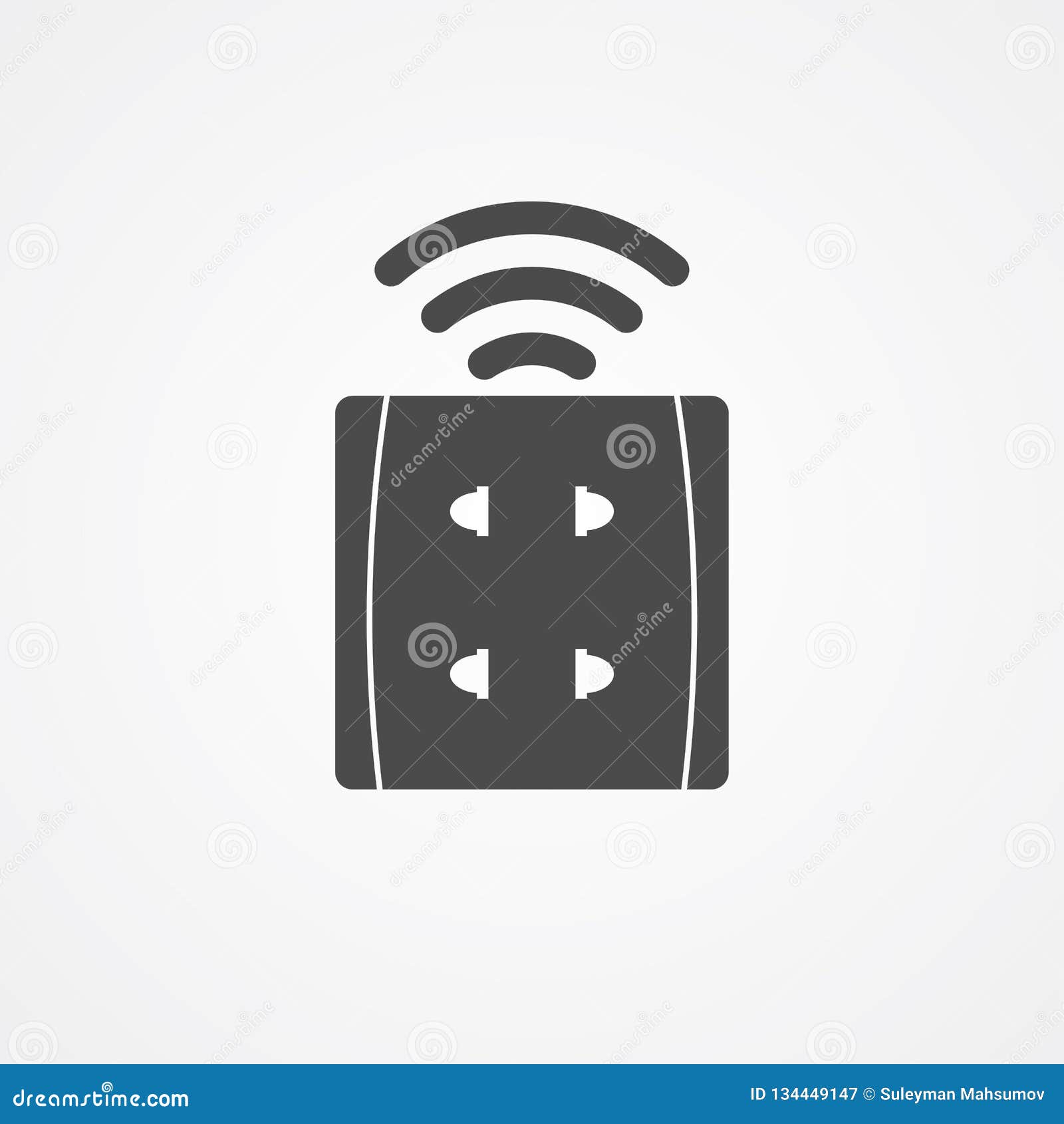 Smart Socket Vector Icon Sign Symbol Stock Vector - Illustration of ...