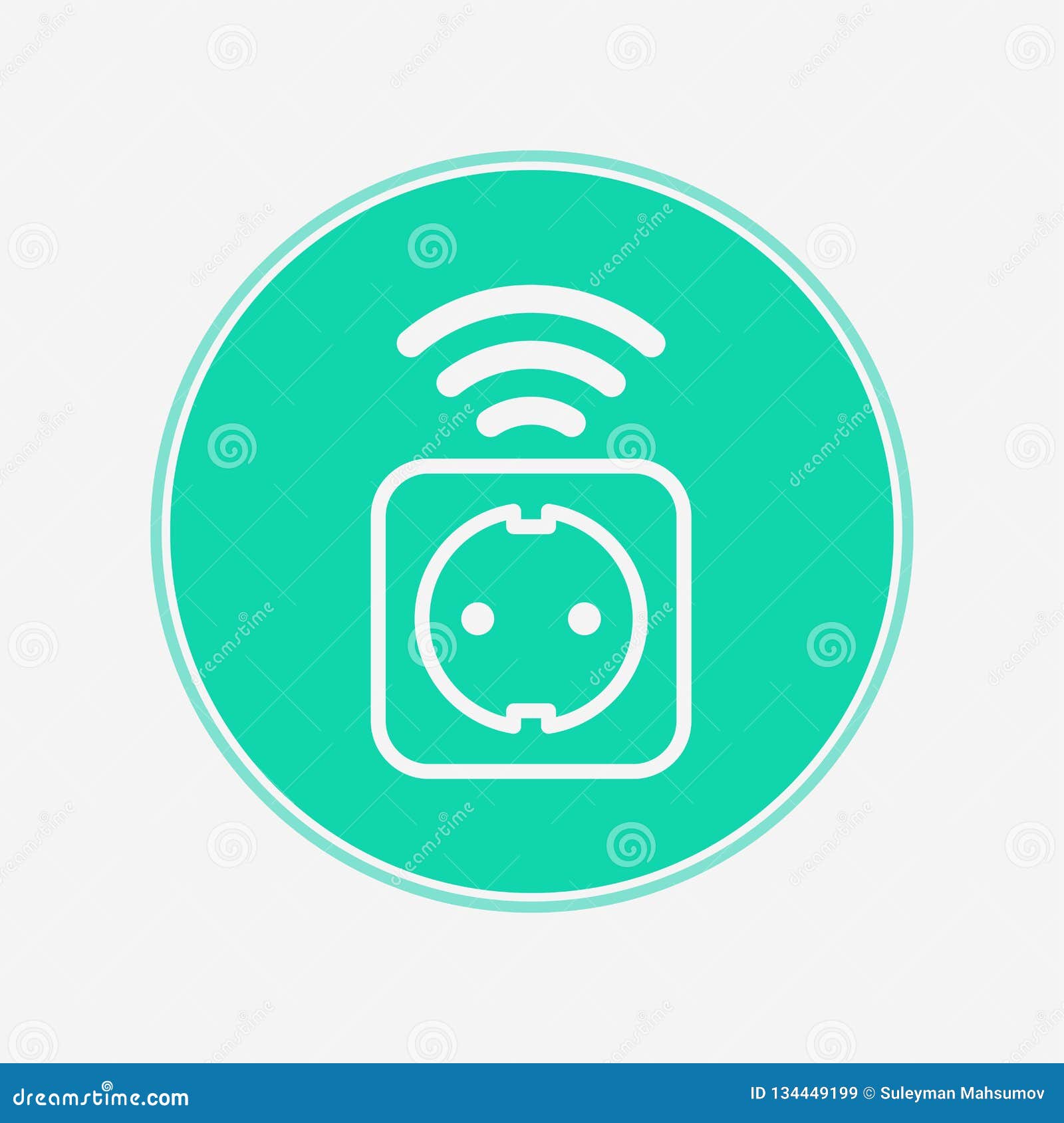 Smart Socket Vector Icon Sign Symbol Stock Vector - Illustration of ...