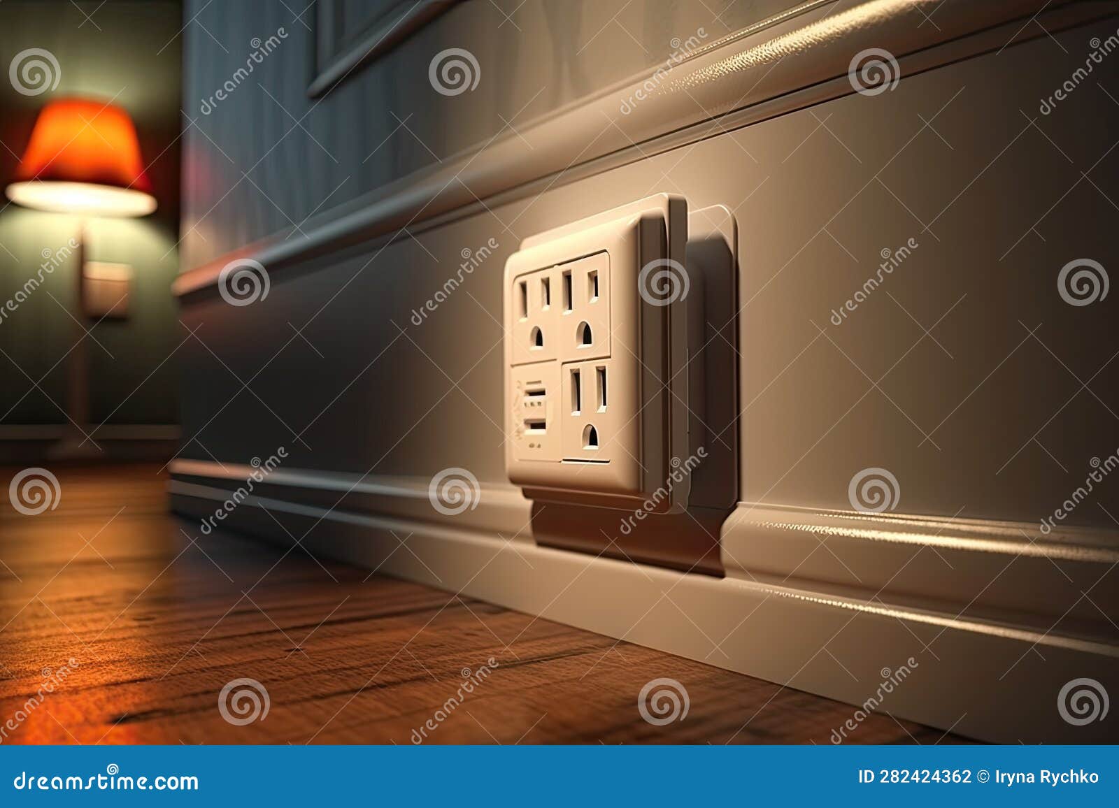 Smart Socket in Modern Room, AI Generated Stock Illustration ...