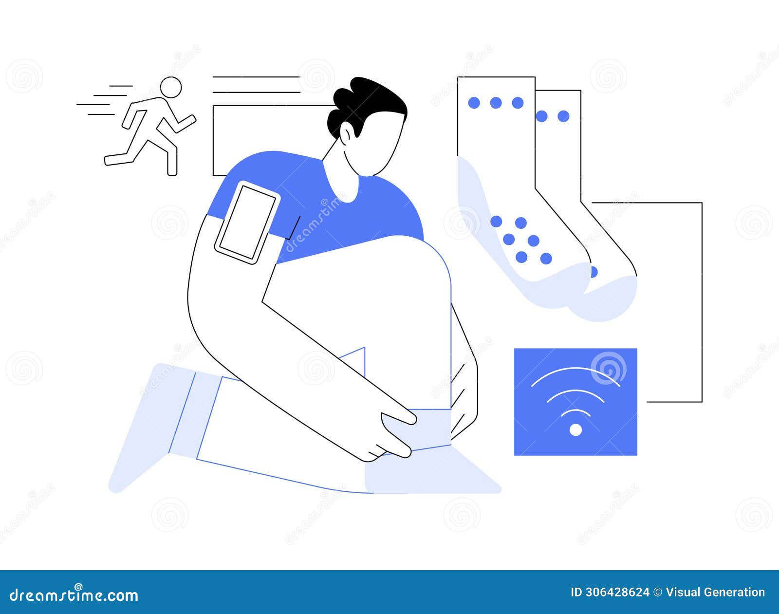 Old Man Walking With A Tracking Stick. Fitness For Elderly People ...