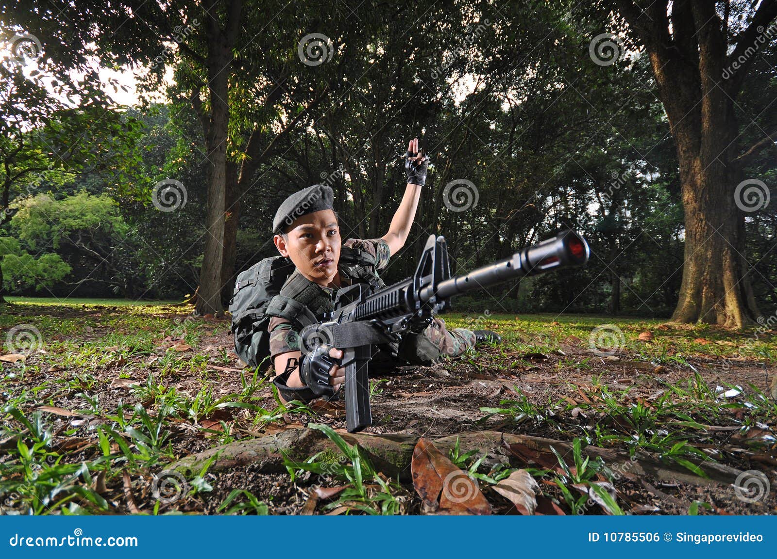 Smart Soldier Defending the Country Stock Photo - Image of camouflage ...