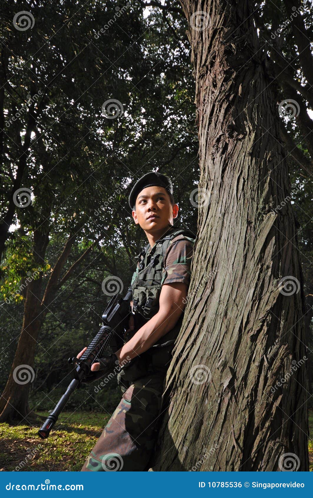 Smart Soldier Defending the Country Stock Photo - Image of asian ...