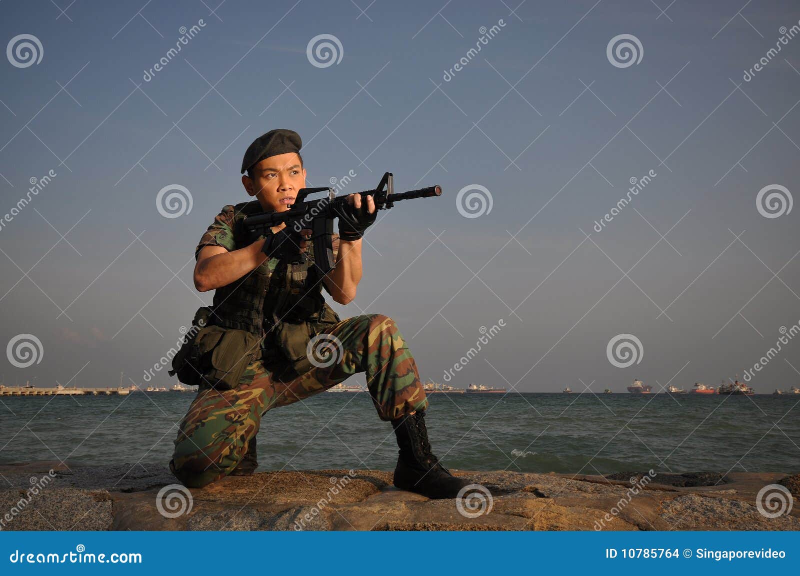 Smart Soldier Defending the Country Stock Photo - Image of protect ...