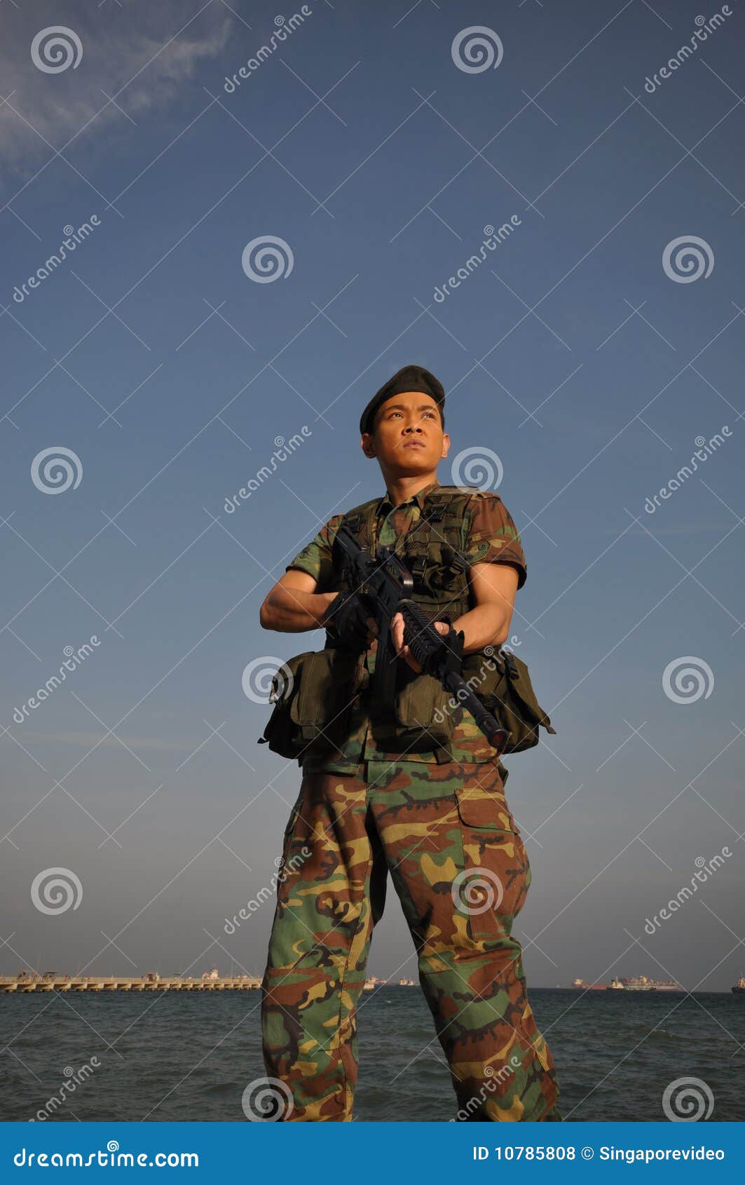 Smart Soldier Defending the Country Stock Photo - Image of male ...