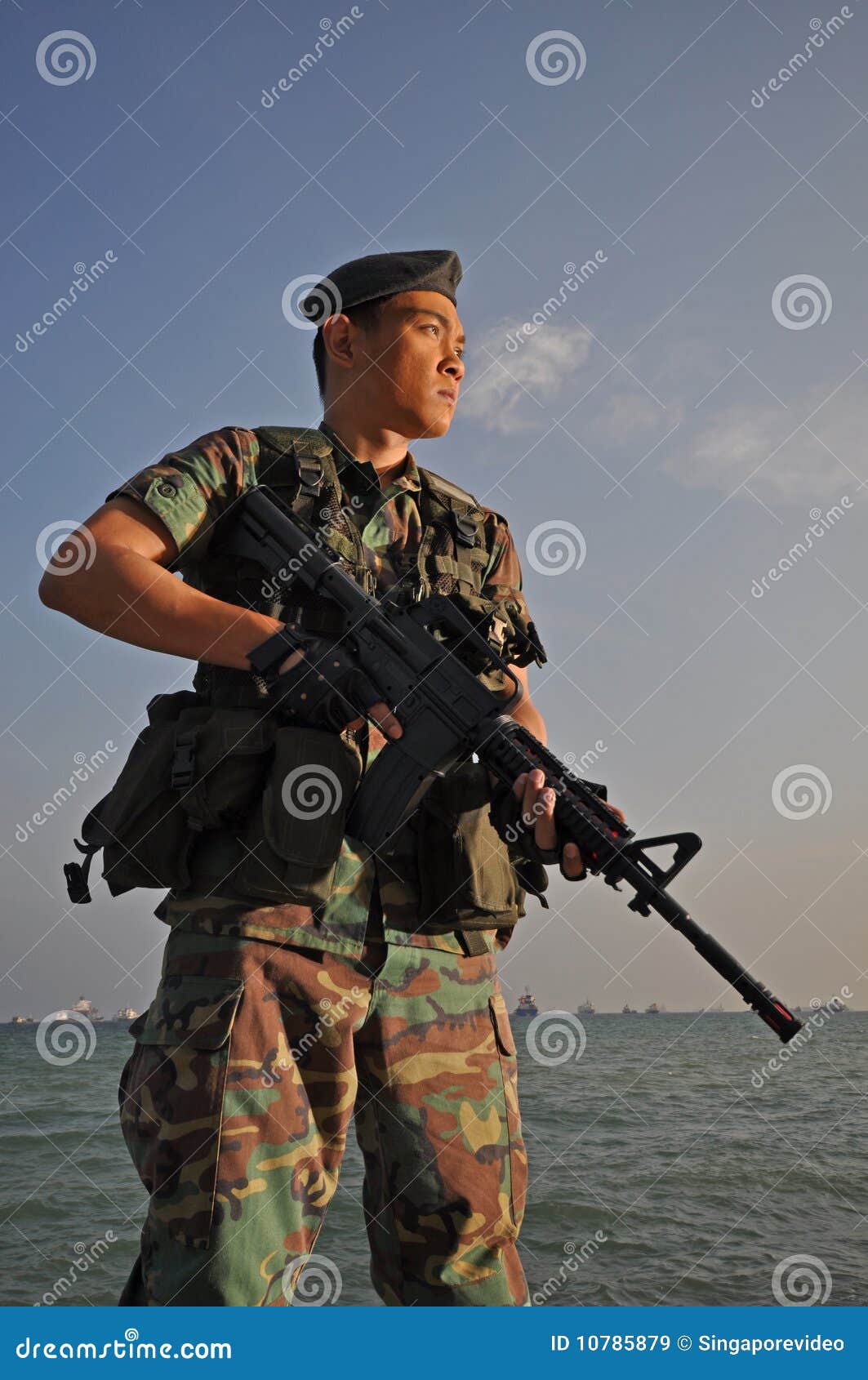 Smart Soldier Defending The Country Royalty-Free Stock Photo ...