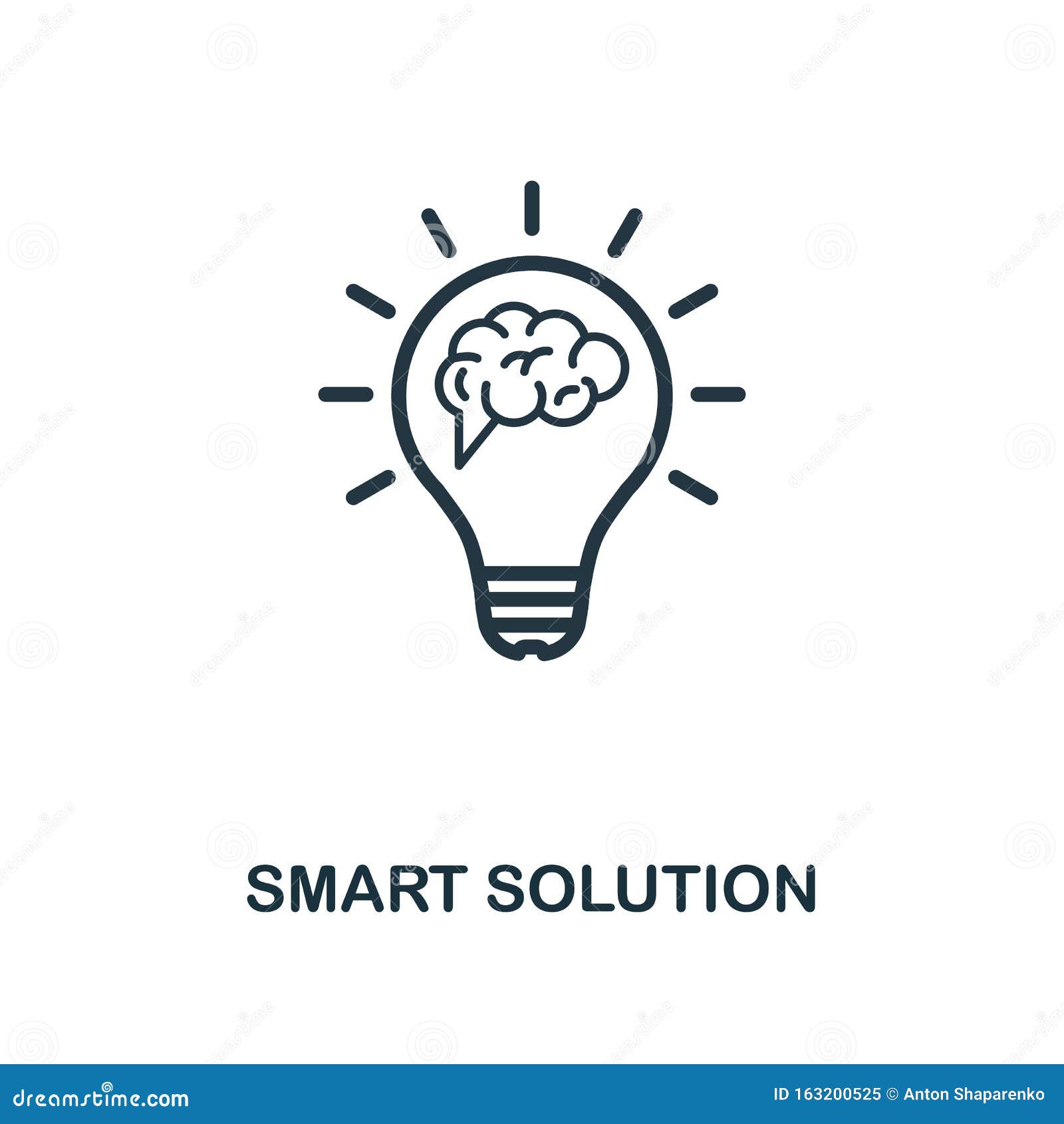 Smart Solution Icon Outline Style. Thin Line Creative Smart Solution ...