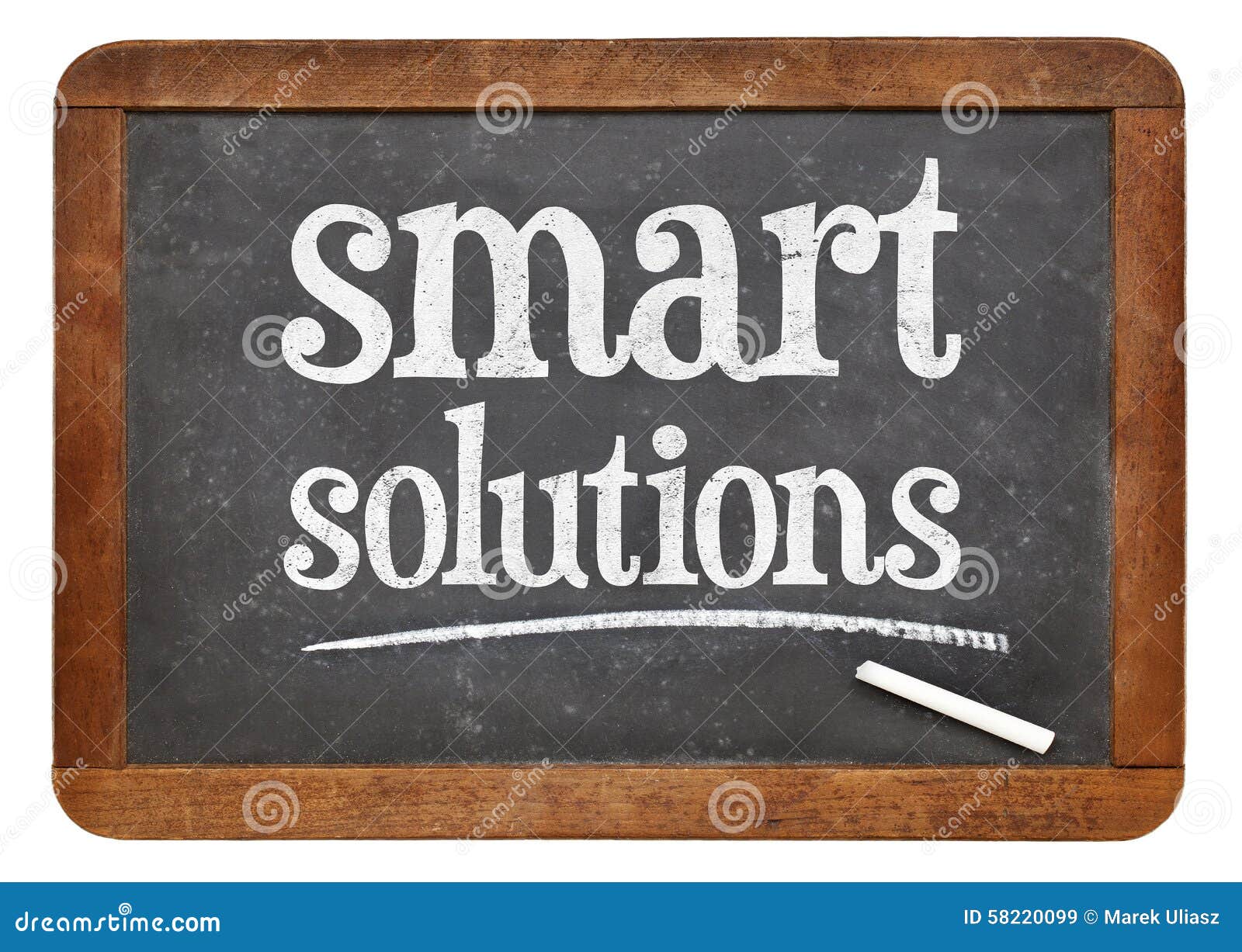 Smart Solutions - Blackboard Sign Stock Image - Image of chalk, success ...
