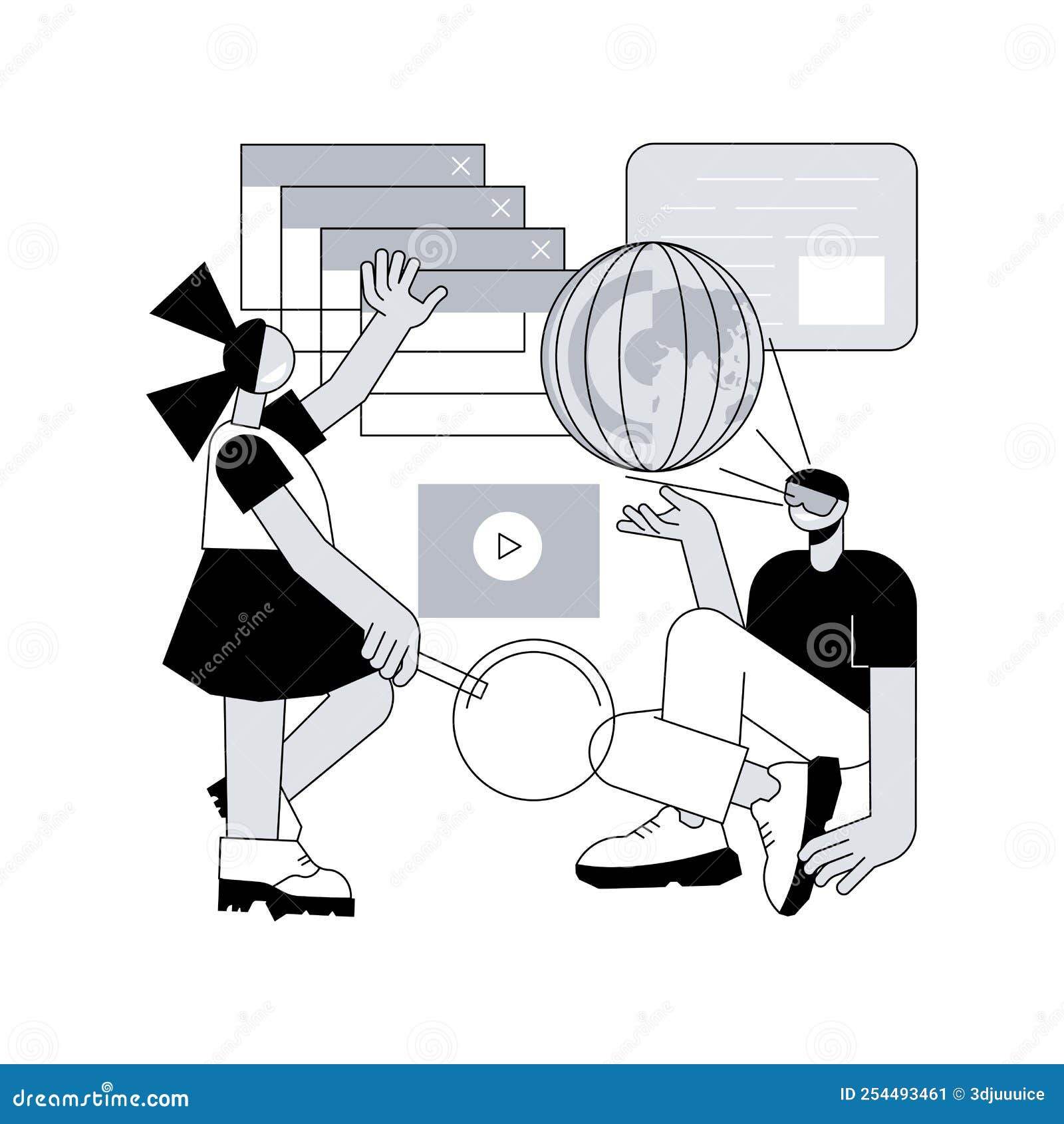 Smart Spaces Abstract Concept Vector Illustration. Stock Vector ...