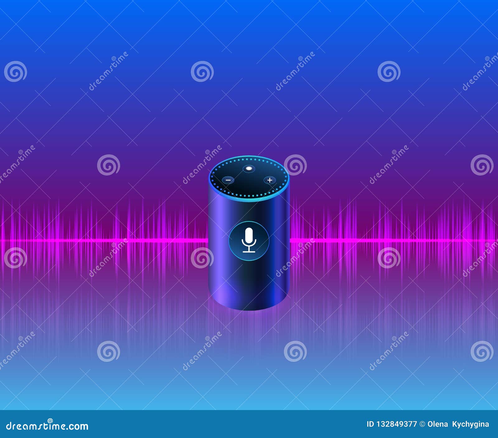 Smart Speaker Assistant for Smart Home Control Design. Stock ...