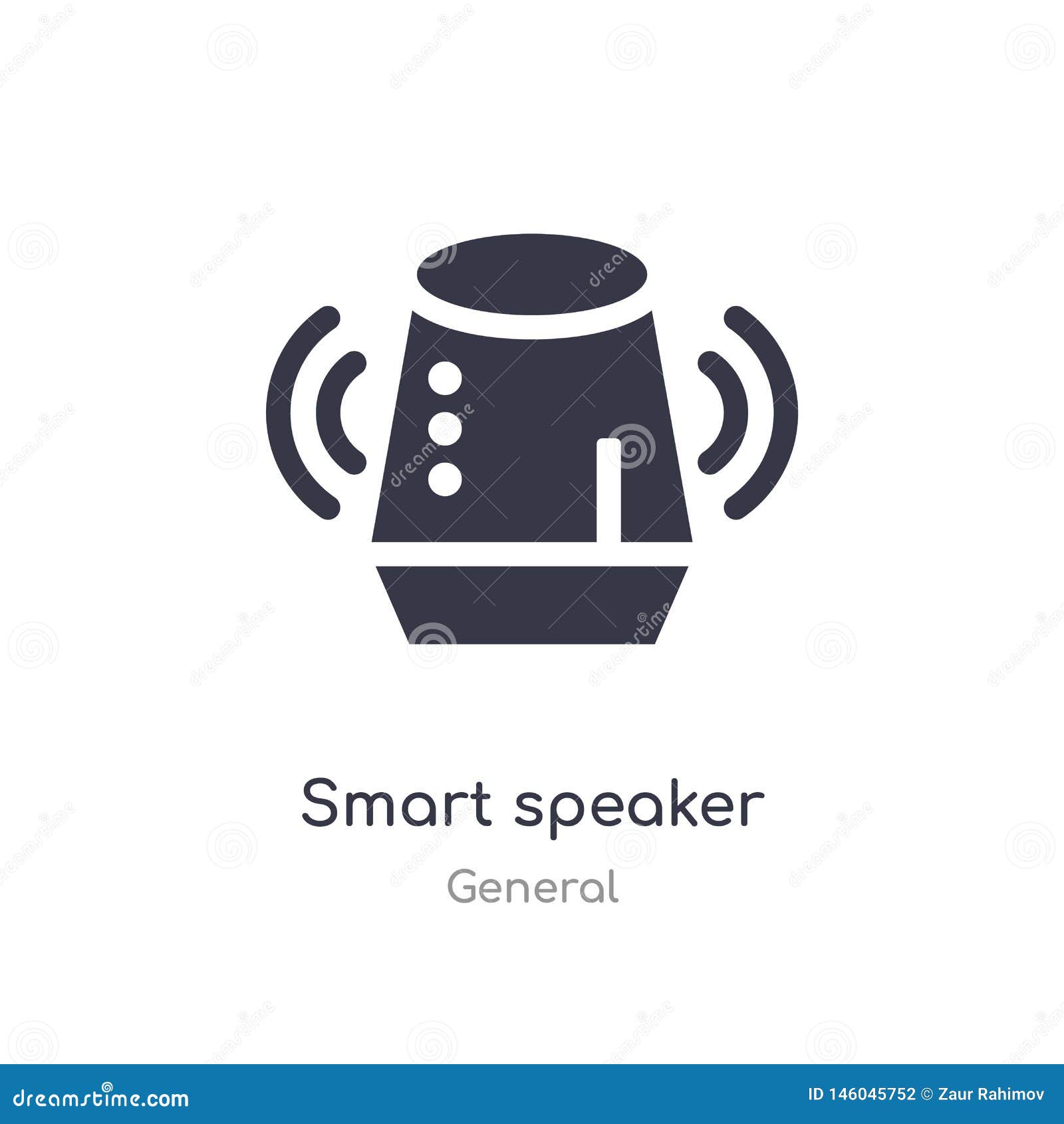 Smart Speaker Icon. Isolated Smart Speaker Icon Vector Illustration ...
