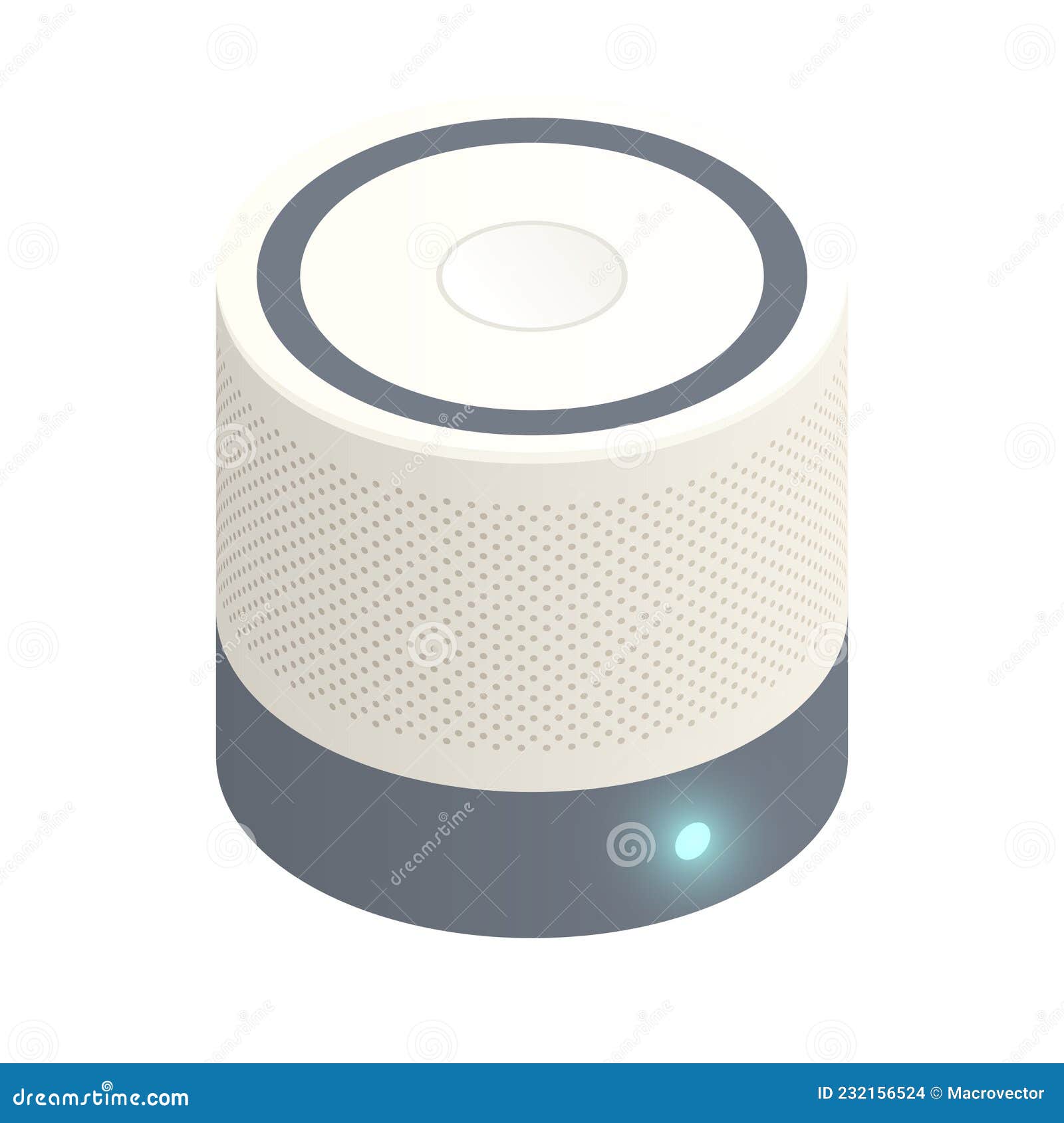 Smart Speaker Voice Assistant App Interface Template. Vector ...