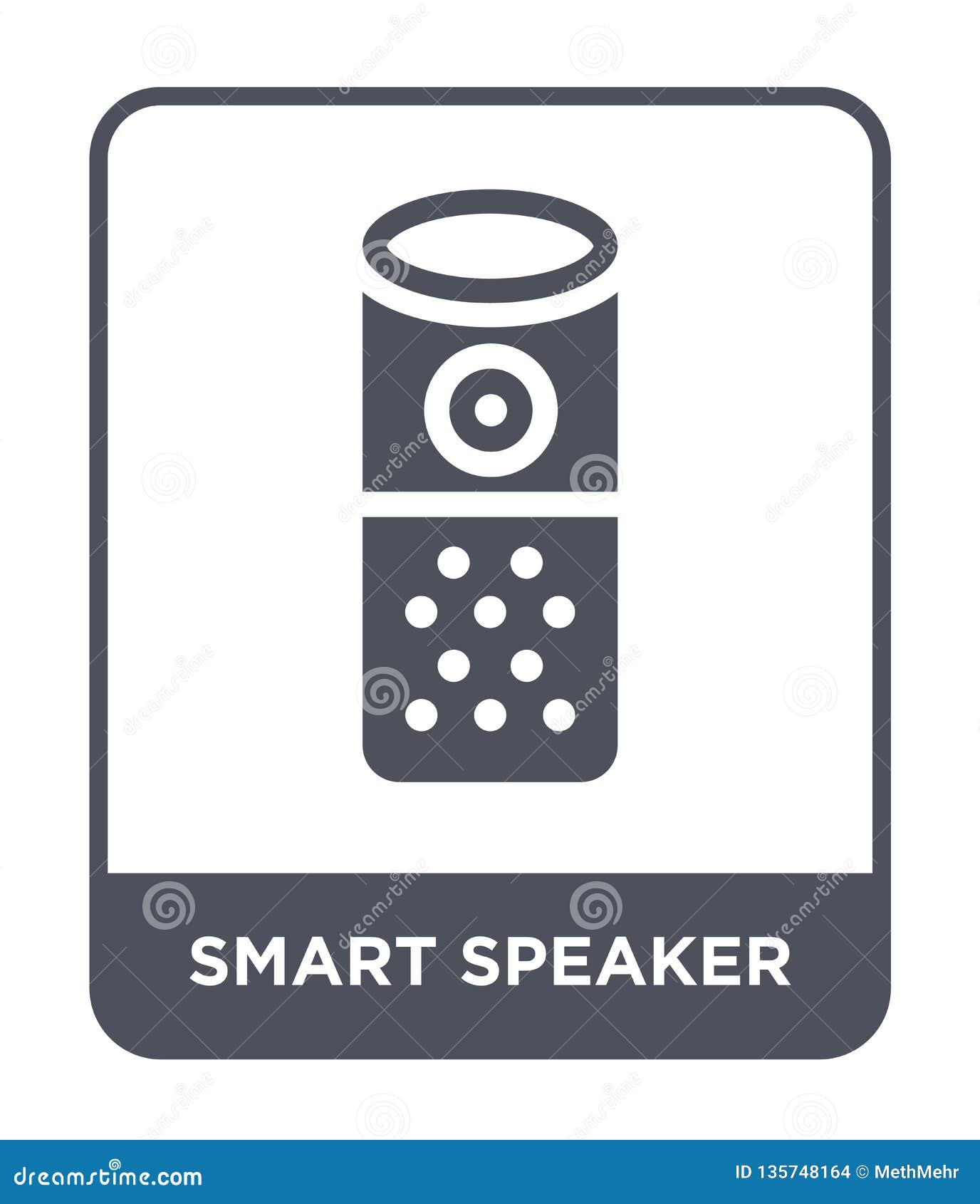 Smart Speaker Icon in Trendy Design Style. Smart Speaker Icon Isolated ...