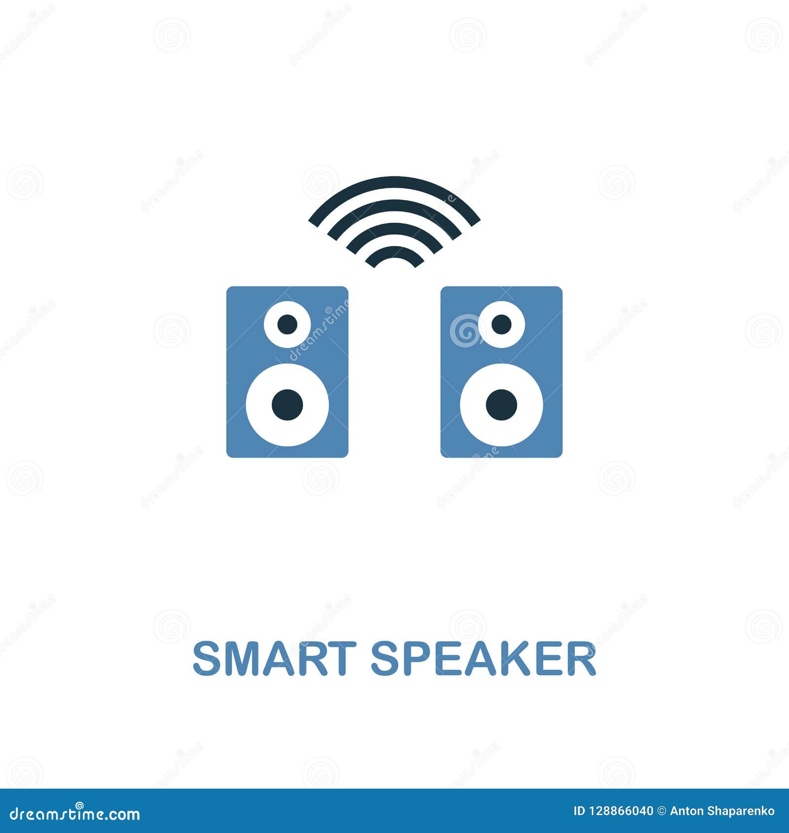 Smart Speaker Icon in Two Colors Design. Premium Style from Smart ...