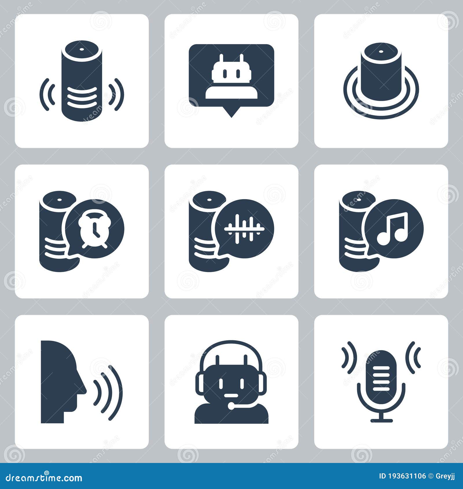 Smart Speaker With Virtual Assistant Concept Vector Illustration Of ... Smart Speaker With Virtual Assistant Concept Vector Illustration Of ...