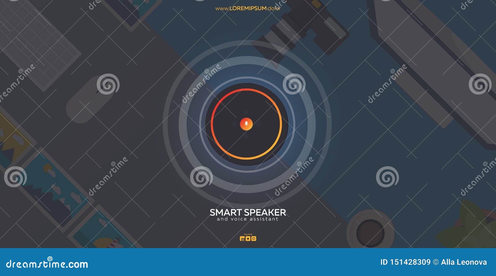Smart Speaker with Voice Control. Voice Control of Smart House. IoT ...