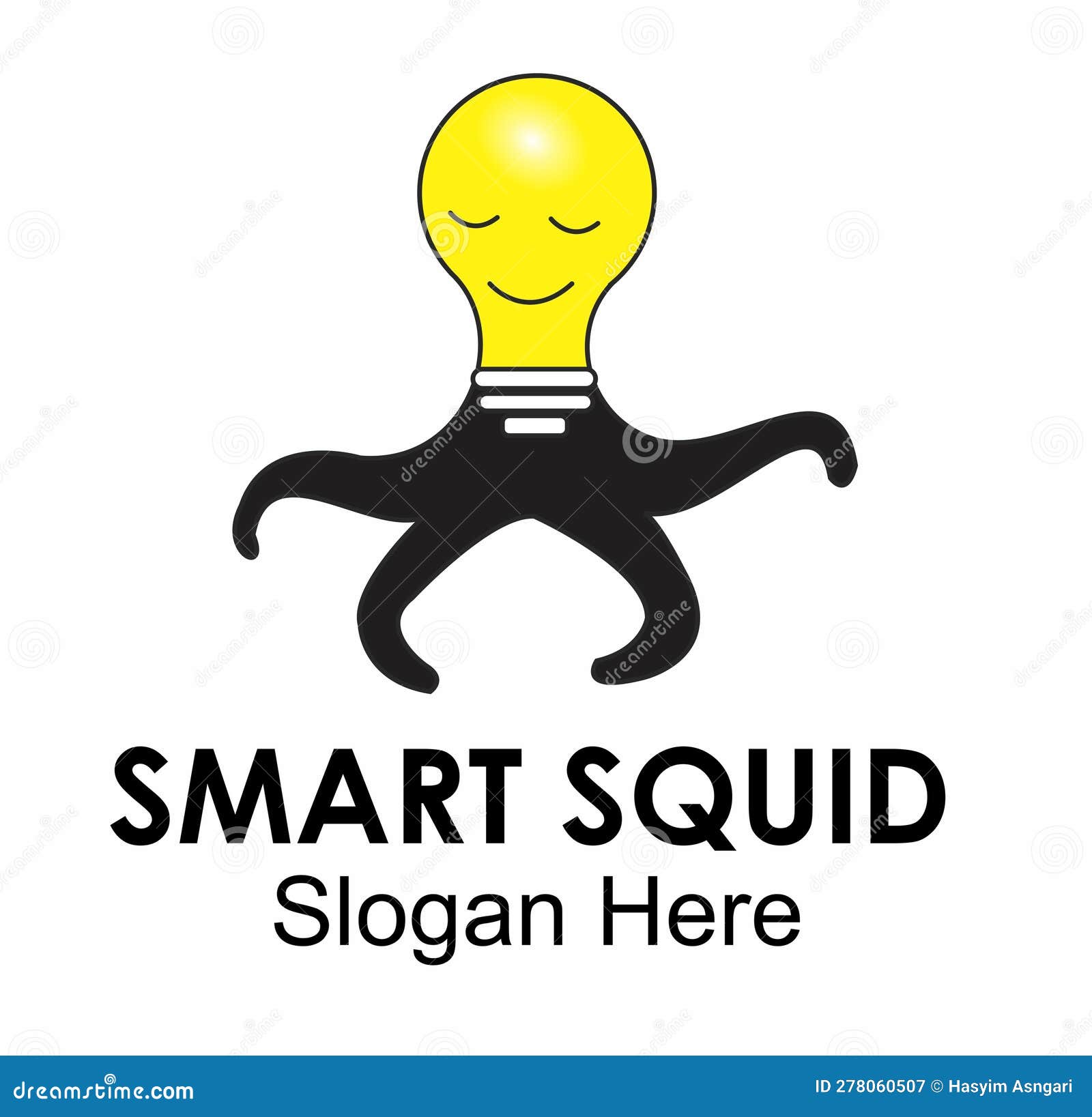 Smart Squid Logo Design Concept Stock Illustration - Illustration of idea, poster: 278060507