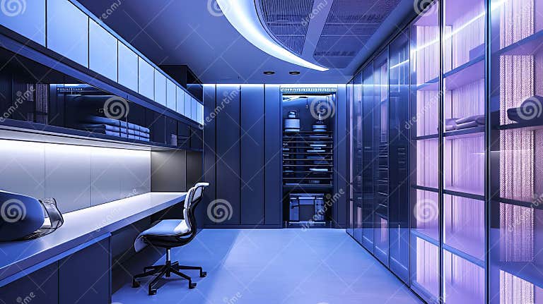 Smart Storage Room Design stock illustration. Illustration of amenities ...