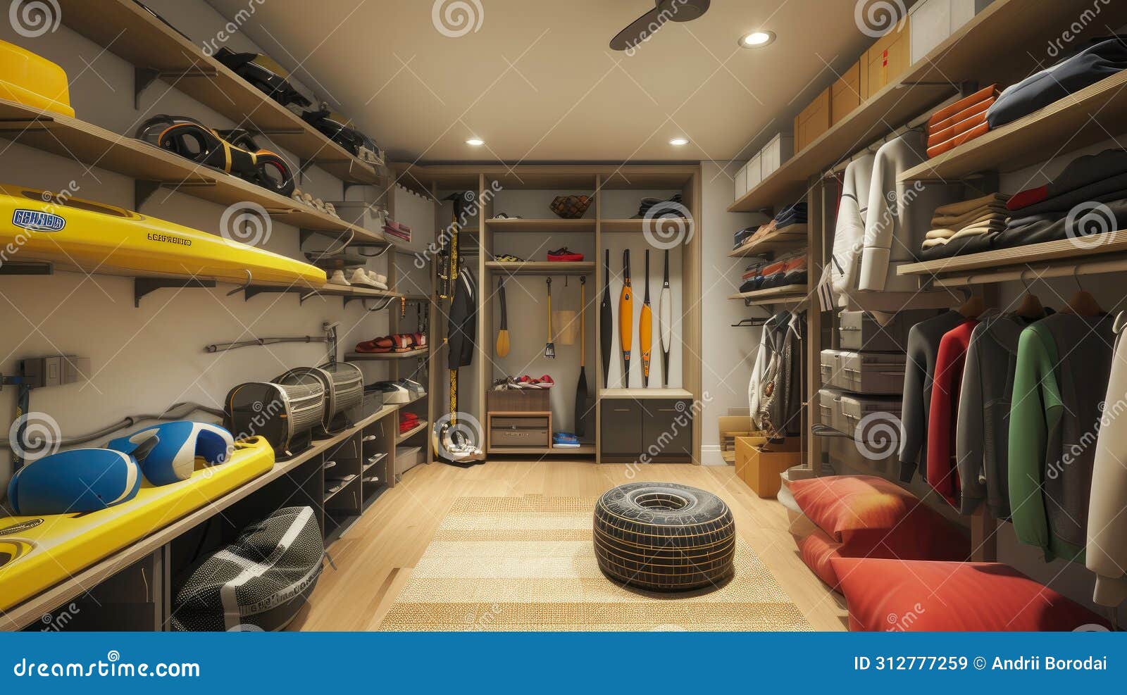 Smart Storage Solutions for Active Lifestyle Gear Stock Illustration ...