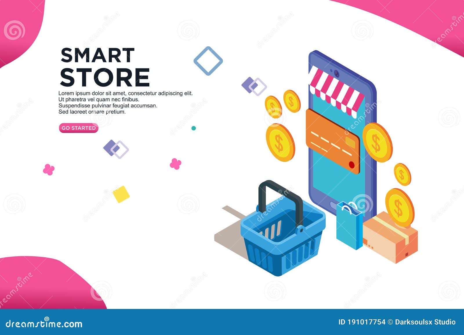 Smart Store Isometric Design Stock Vector - Illustration of teamwork ...
