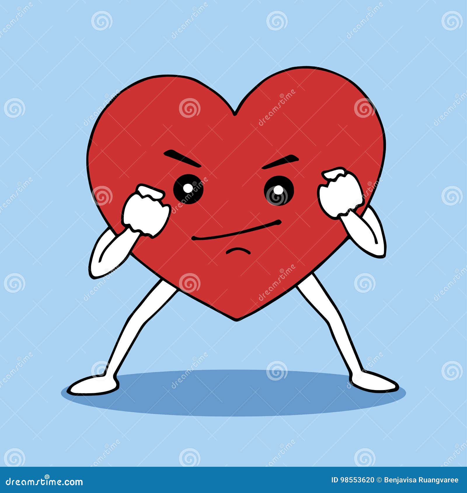 Strong Heart Cartoon Vector | CartoonDealer.com #72948801