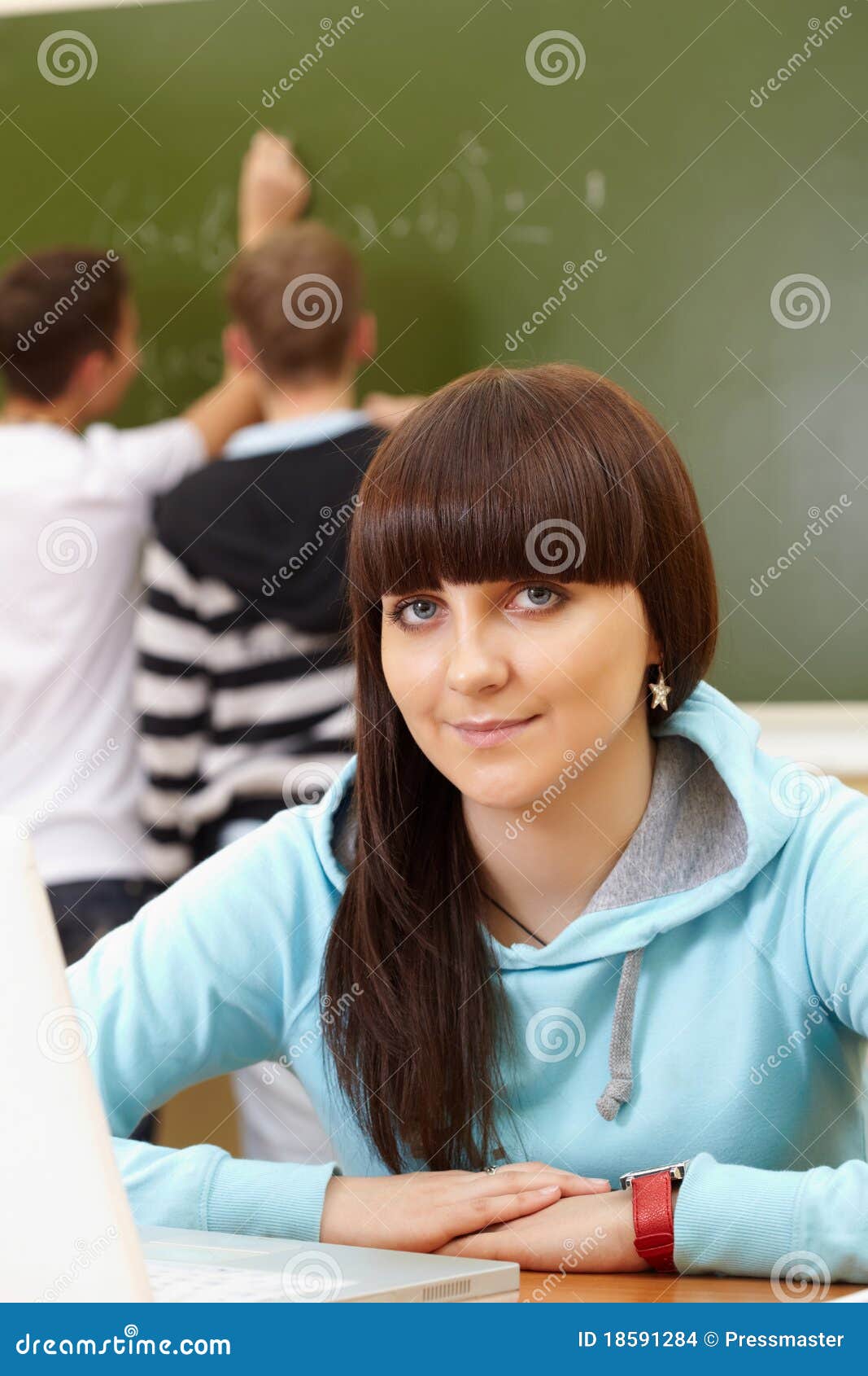 Smart student stock photo. Image of attractive, laptop - 18591284