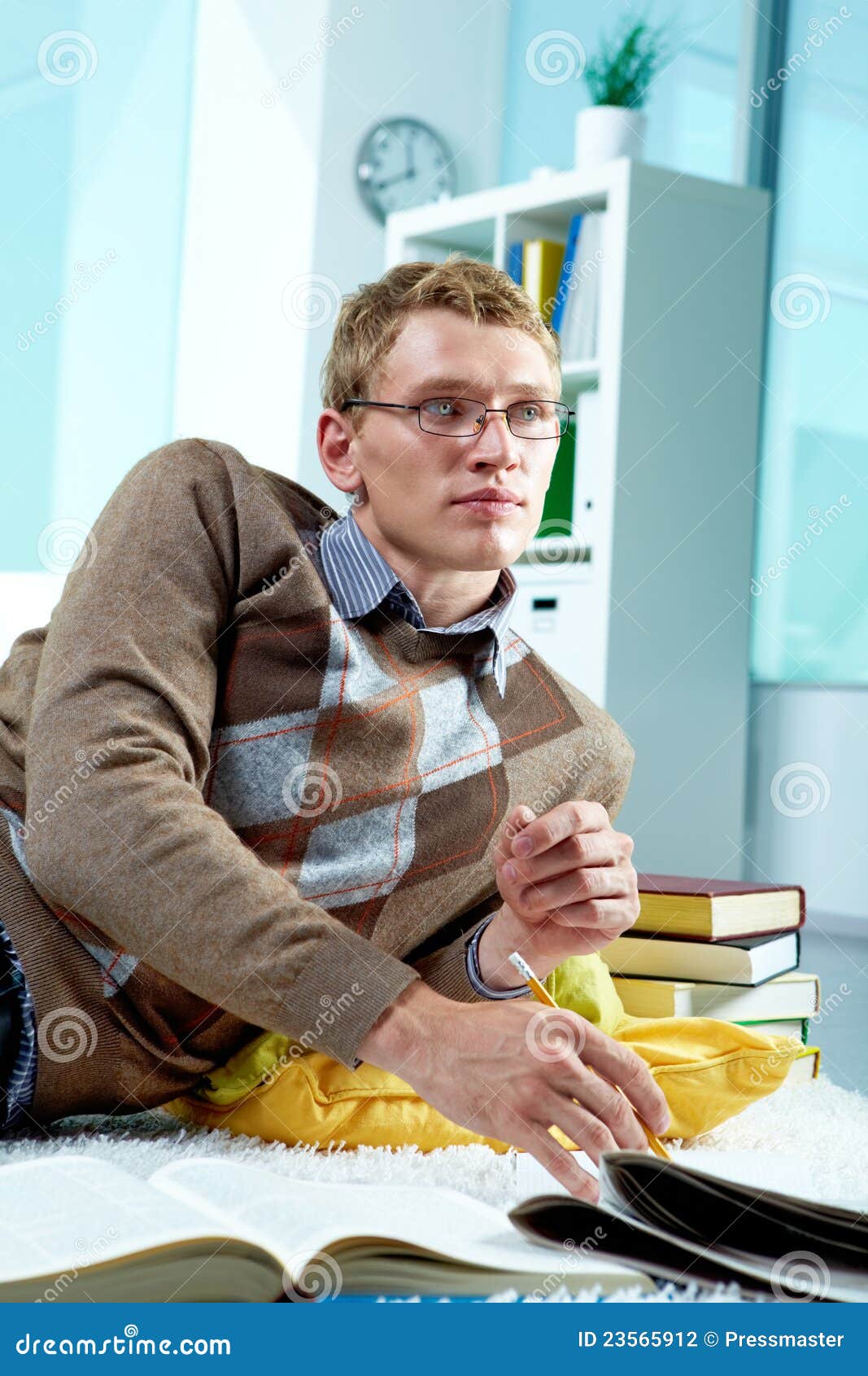 Smart student stock photo. Image of casual, academic - 23565912
