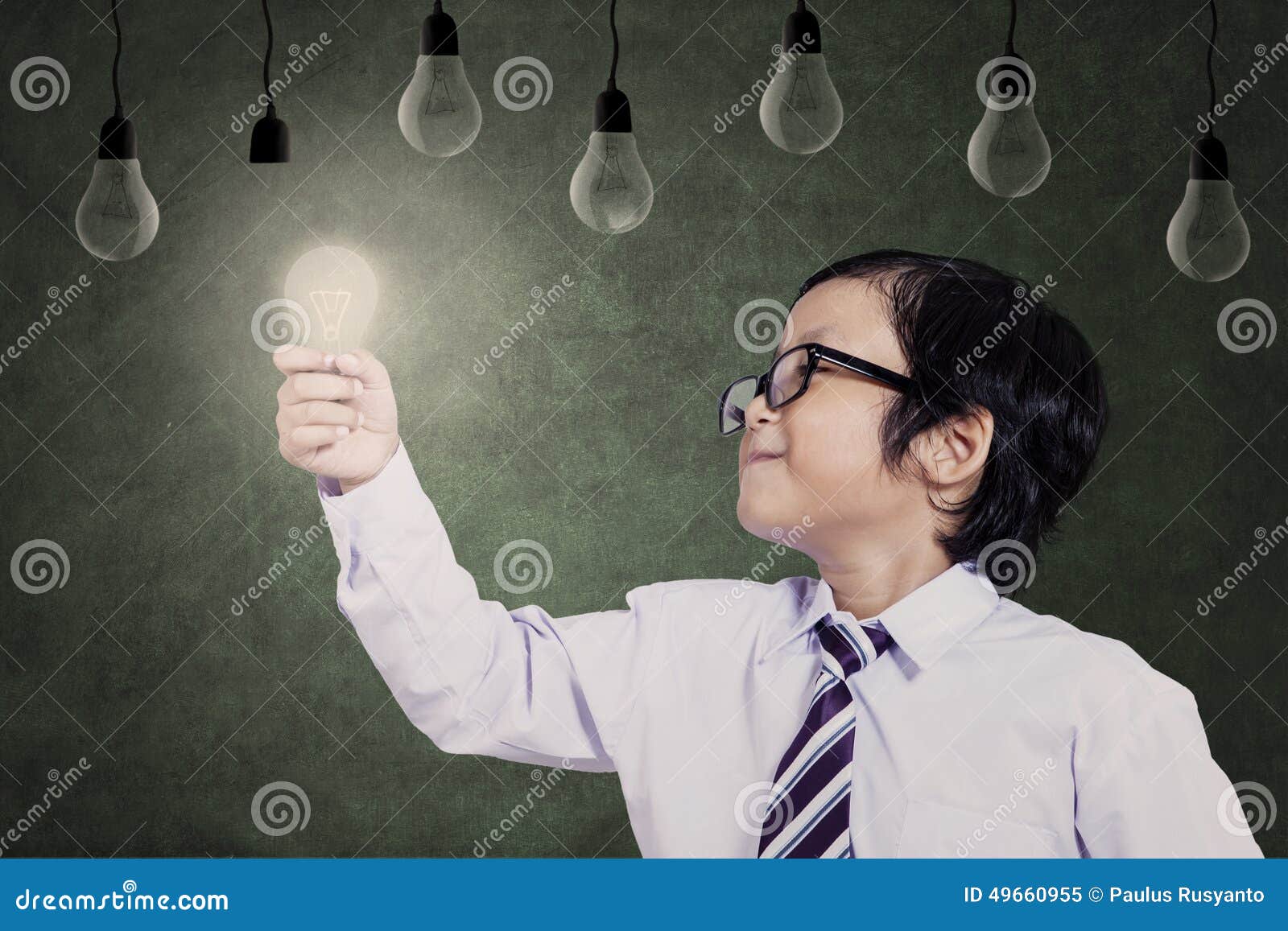 Smart Student with Bright Idea Stock Image - Image of hispanic, chinese ...