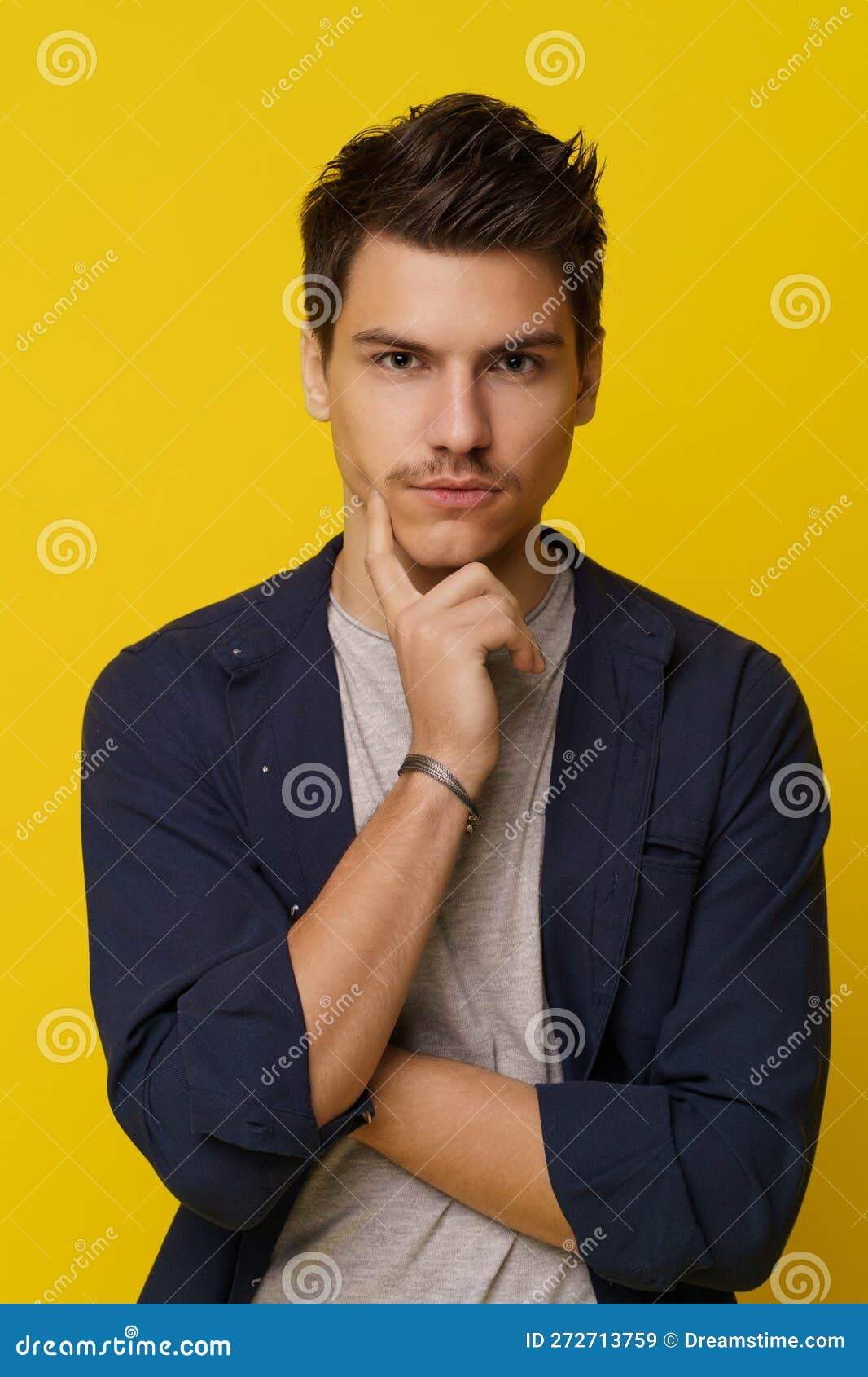 Smart Student is Deep in Thought, Brainstorming and Contemplating Ideas ...