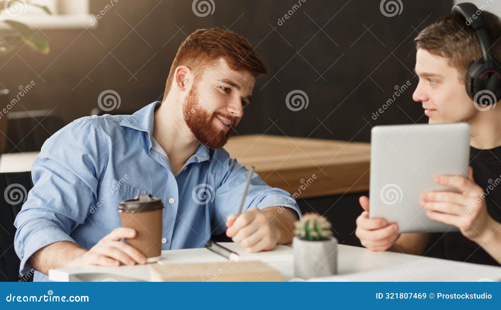 Smart Student Helping His Classmate with Homework Stock Image - Image ...