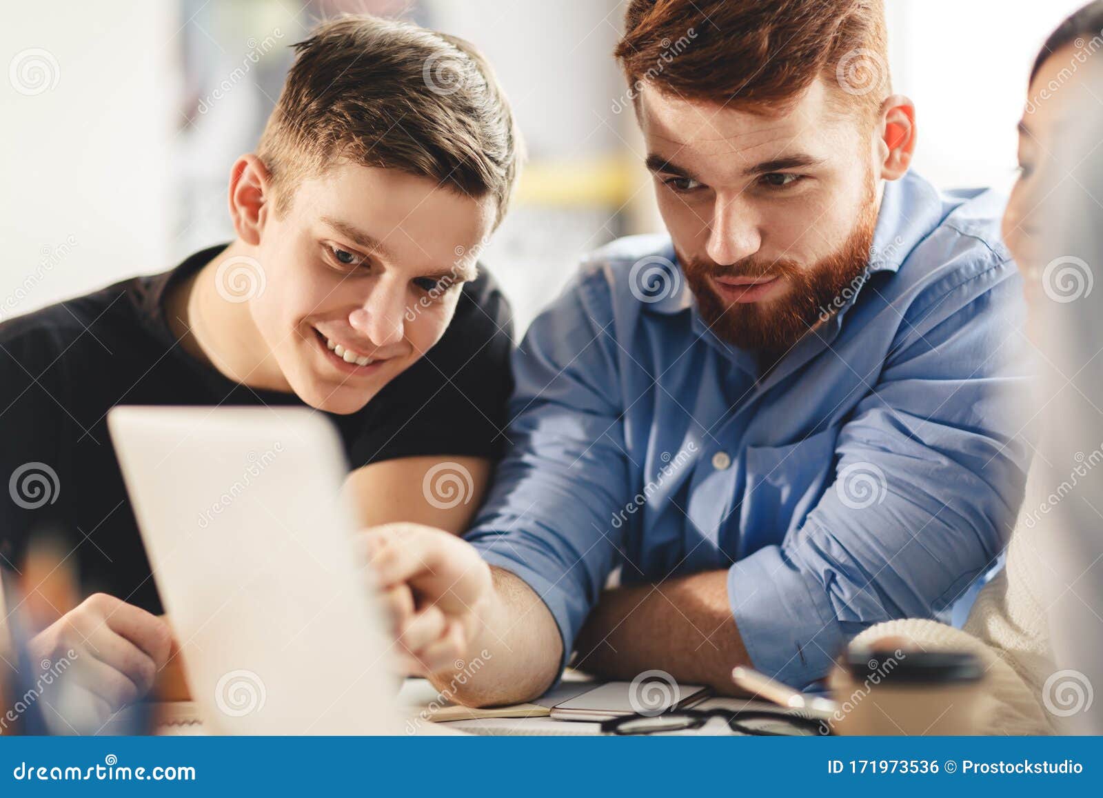 Smart Student Helping His Classmate with Homework Stock Photo - Image ...