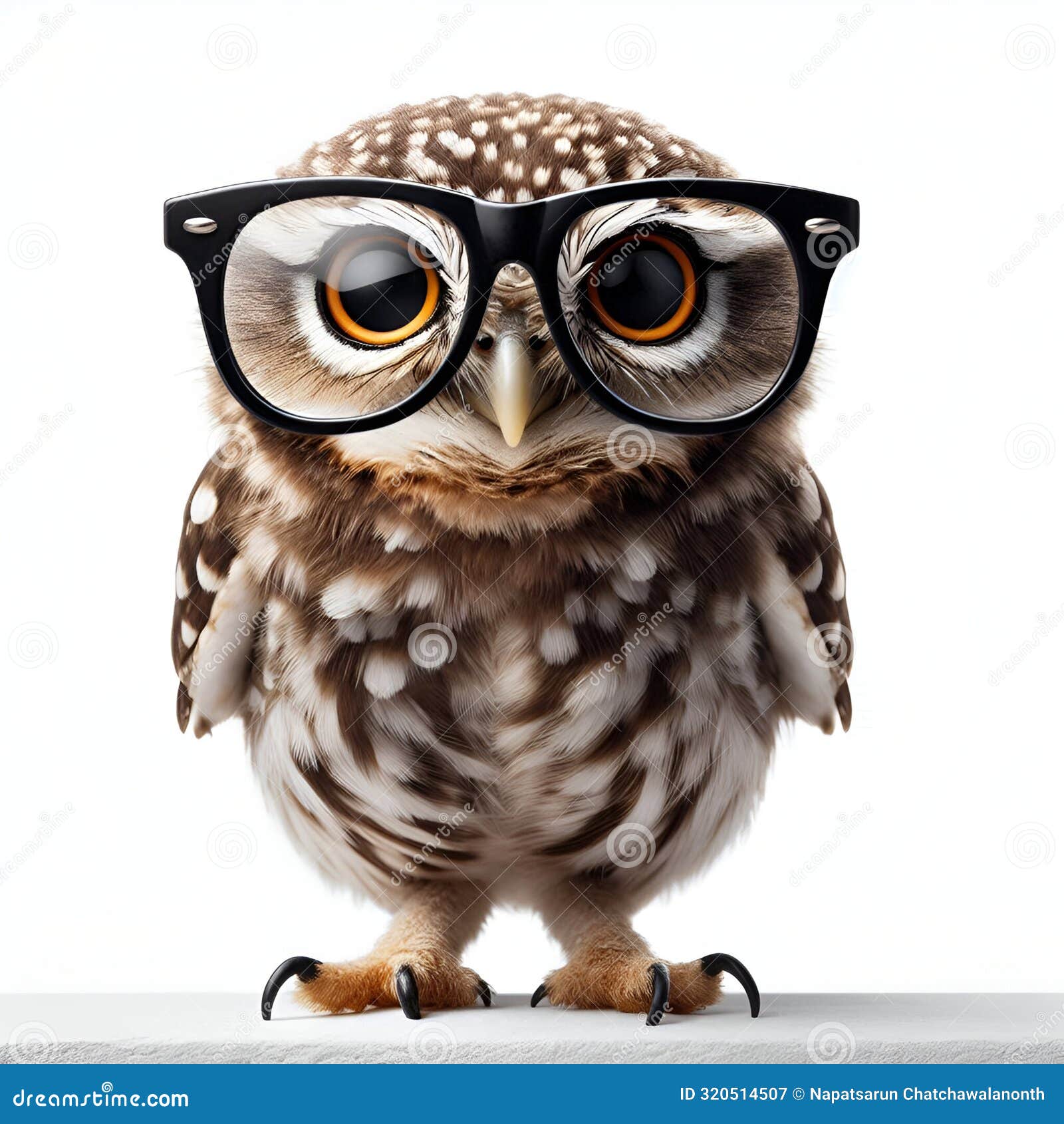 Smart Student Owl: Icon of Diligent Learning Stock Illustration ...