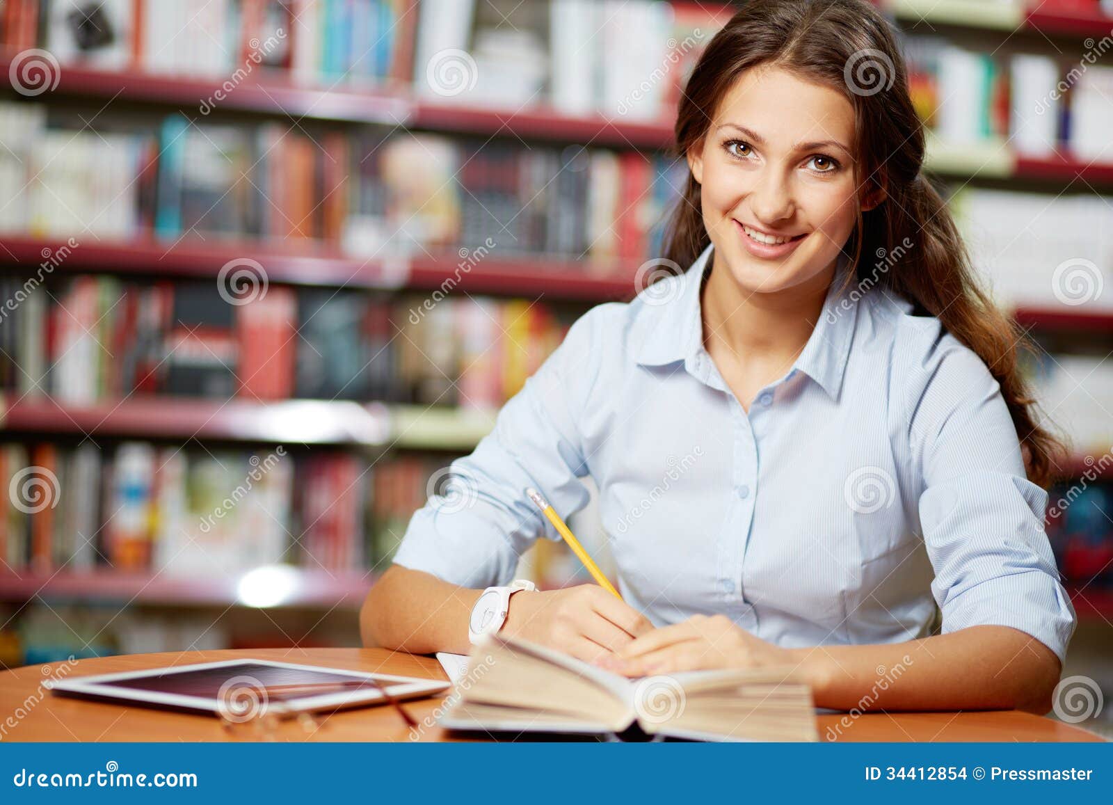 Smart student stock photo. Image of people, beautiful - 34412854