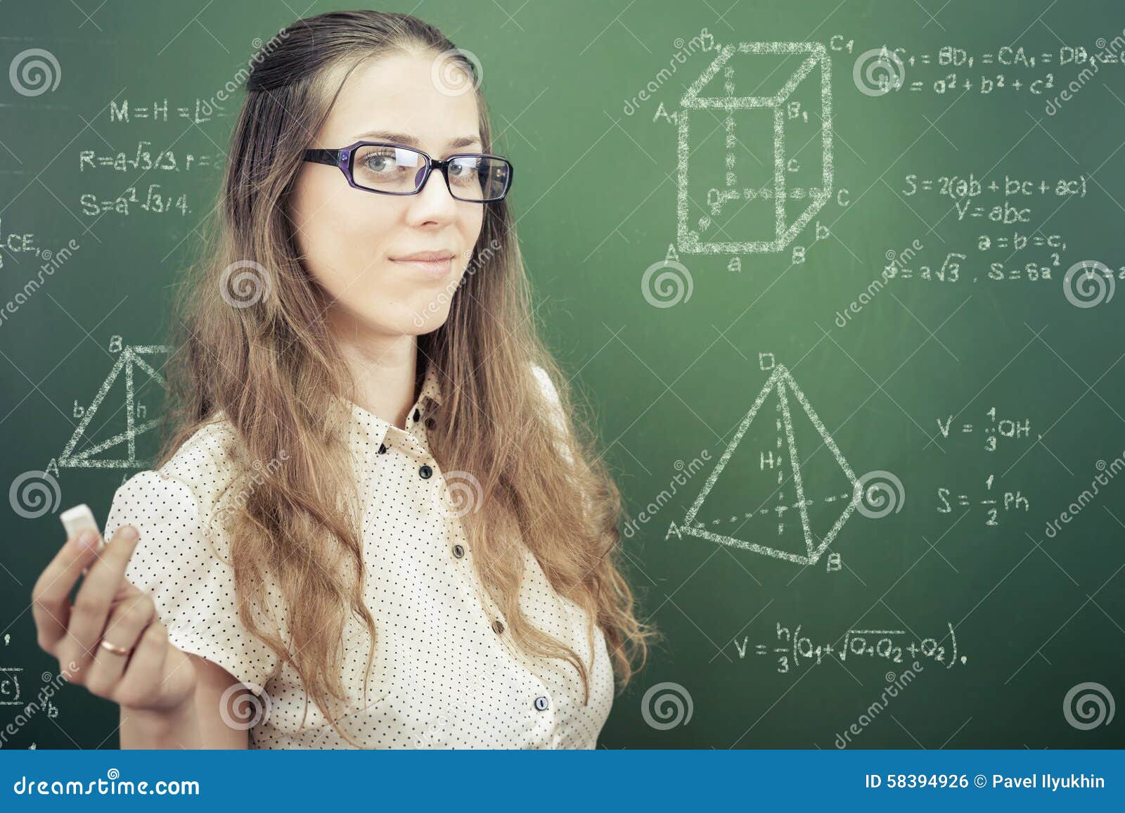 Teacher Drawing A Mathematical Formula Royalty-Free Stock Image ...