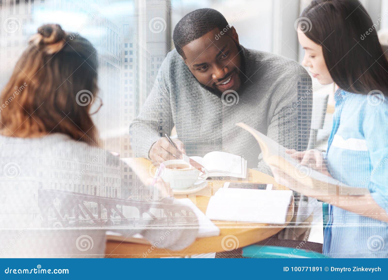Smart Students Consulting Each Other Stock Image - Image of emotion ...