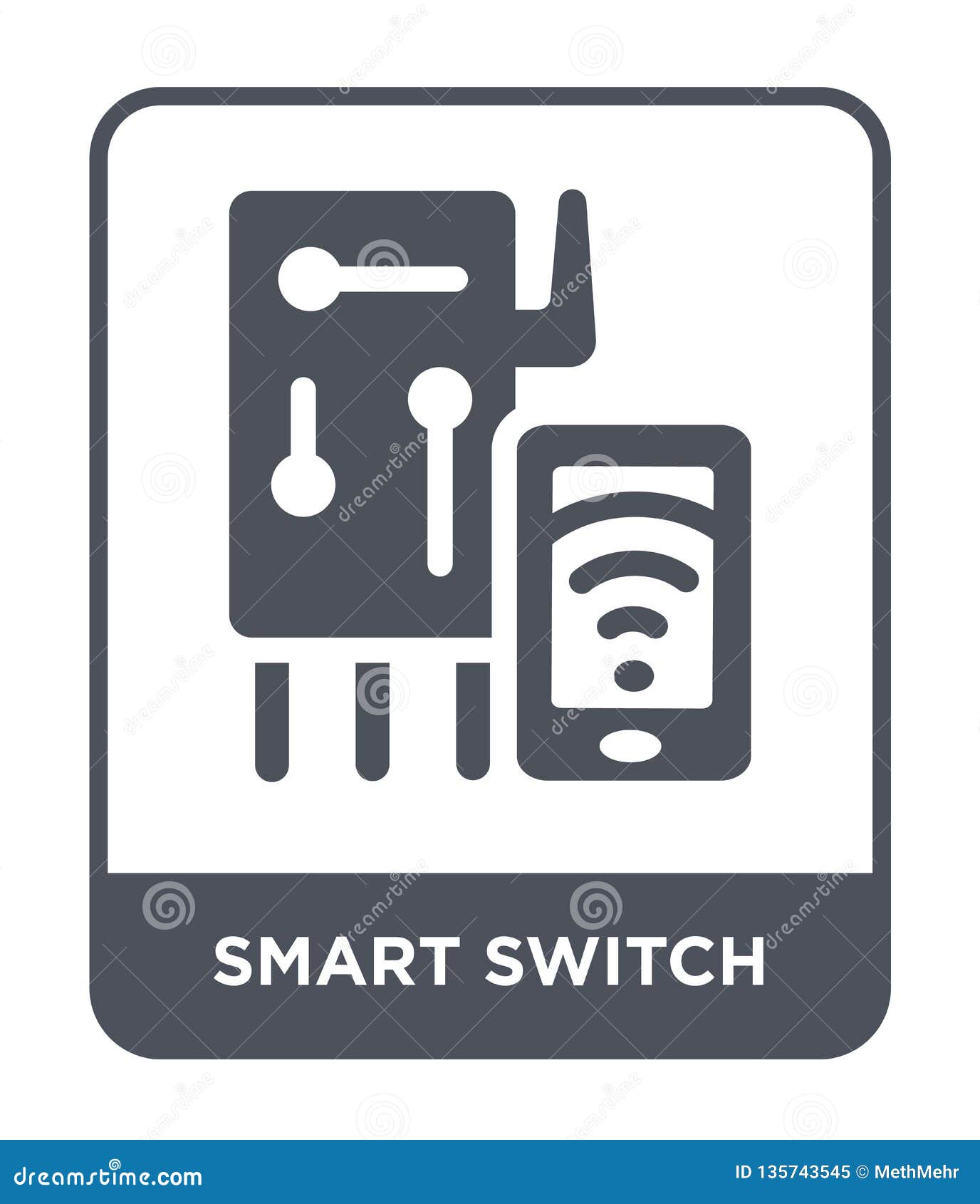 Smart Switch Vector Linear Icon Isolated On Transparent Background ...