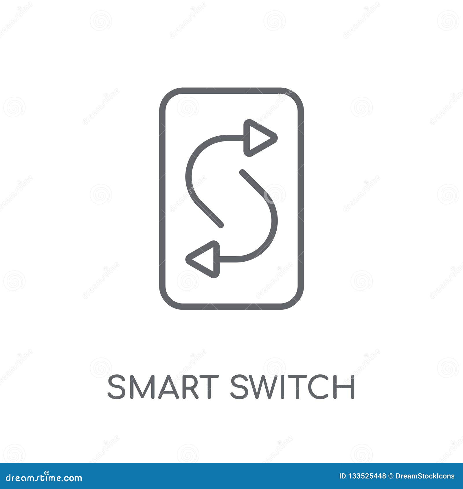 Smart Switch Vector Linear Icon Isolated On Transparent Background ...
