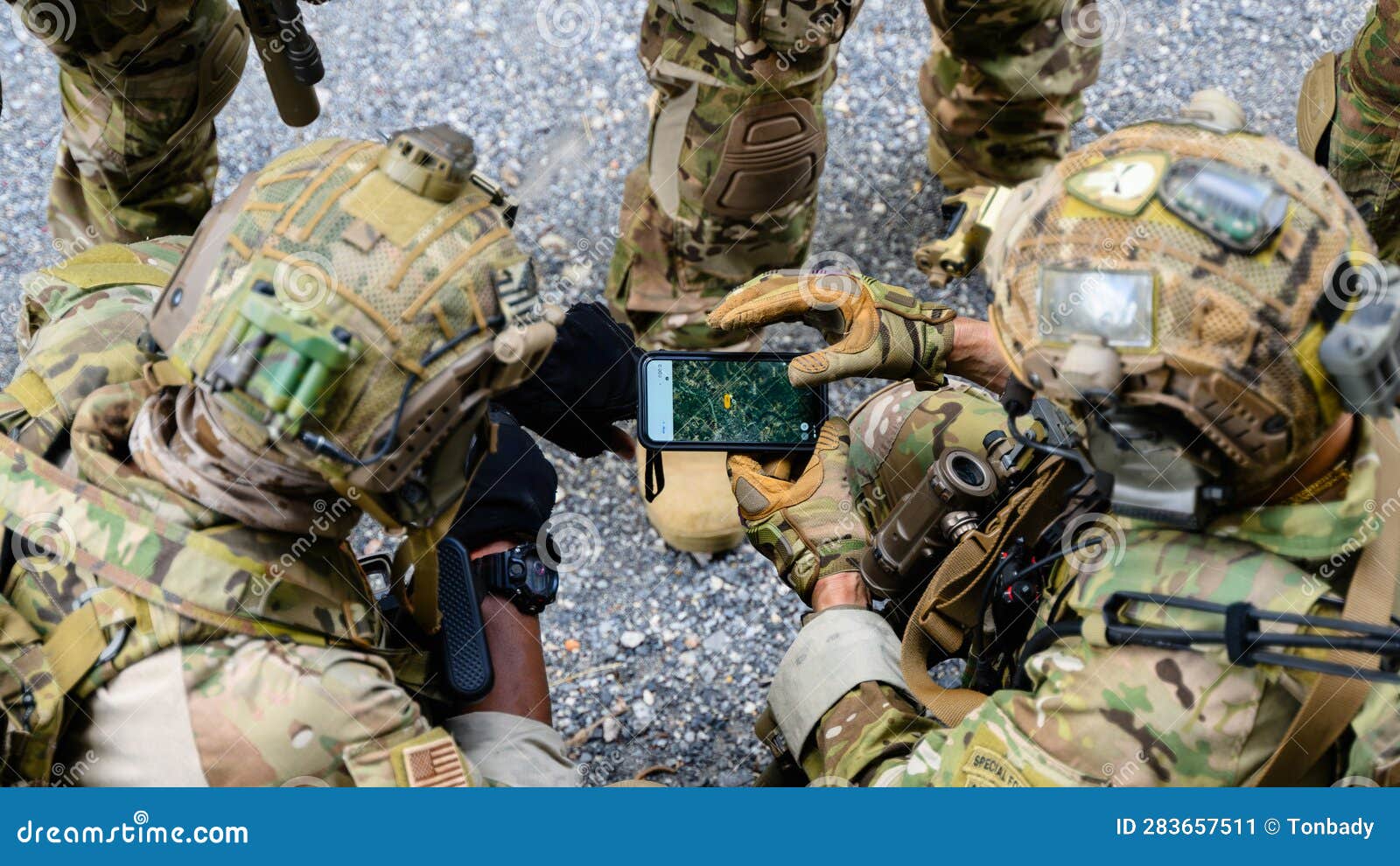 Smart Teamwork of Soldiers Running Forward and Attacking Enemy during ...