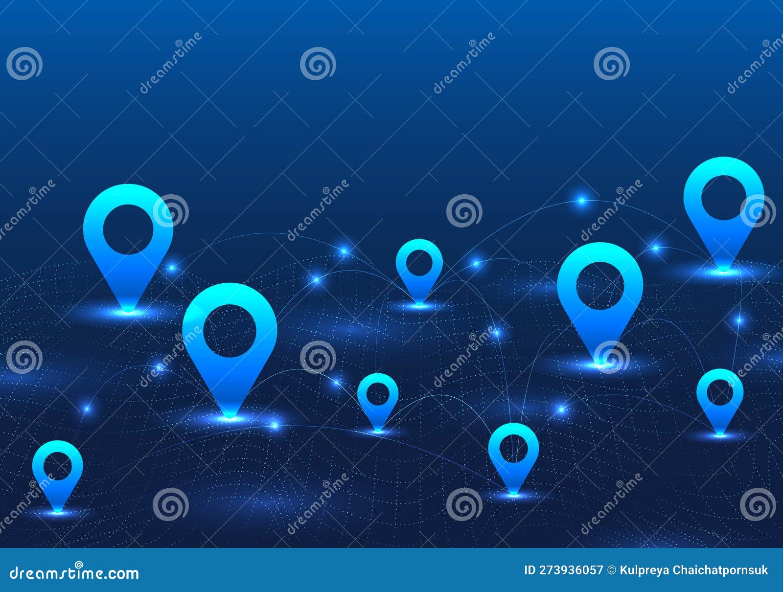 Smart Technology that Can Open a Map of the World. Stock Vector ...