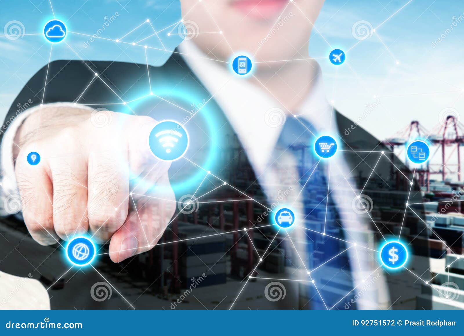 Smart Technology Concept with Global Logistics Partnership for L Stock ...