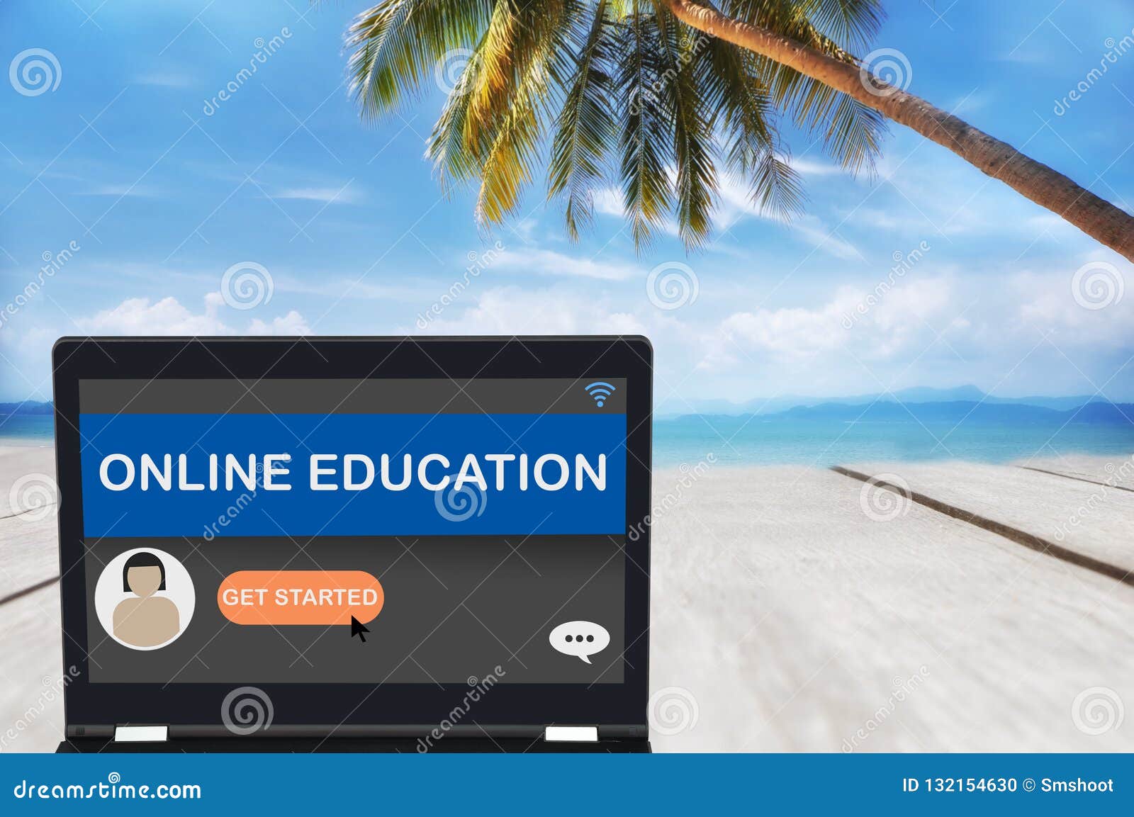 Smart Technology Concept and Online Learning Idea Stock Photo - Image ...