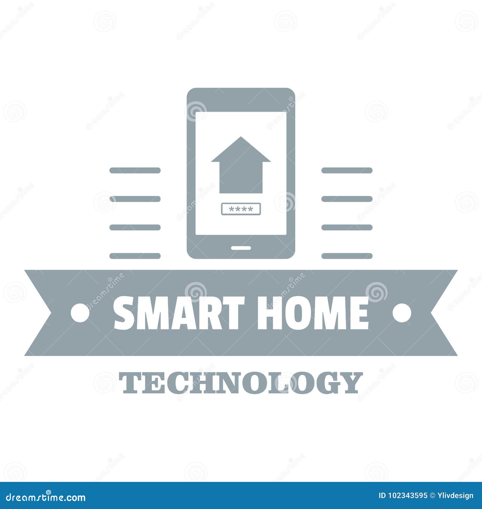 Smart Technology Logo, Simple Gray Style Stock Vector - Illustration of ...