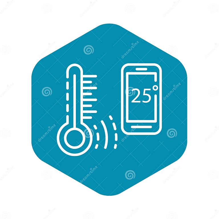 Smart Temperature Control Icon, Outline Style Stock Vector ...