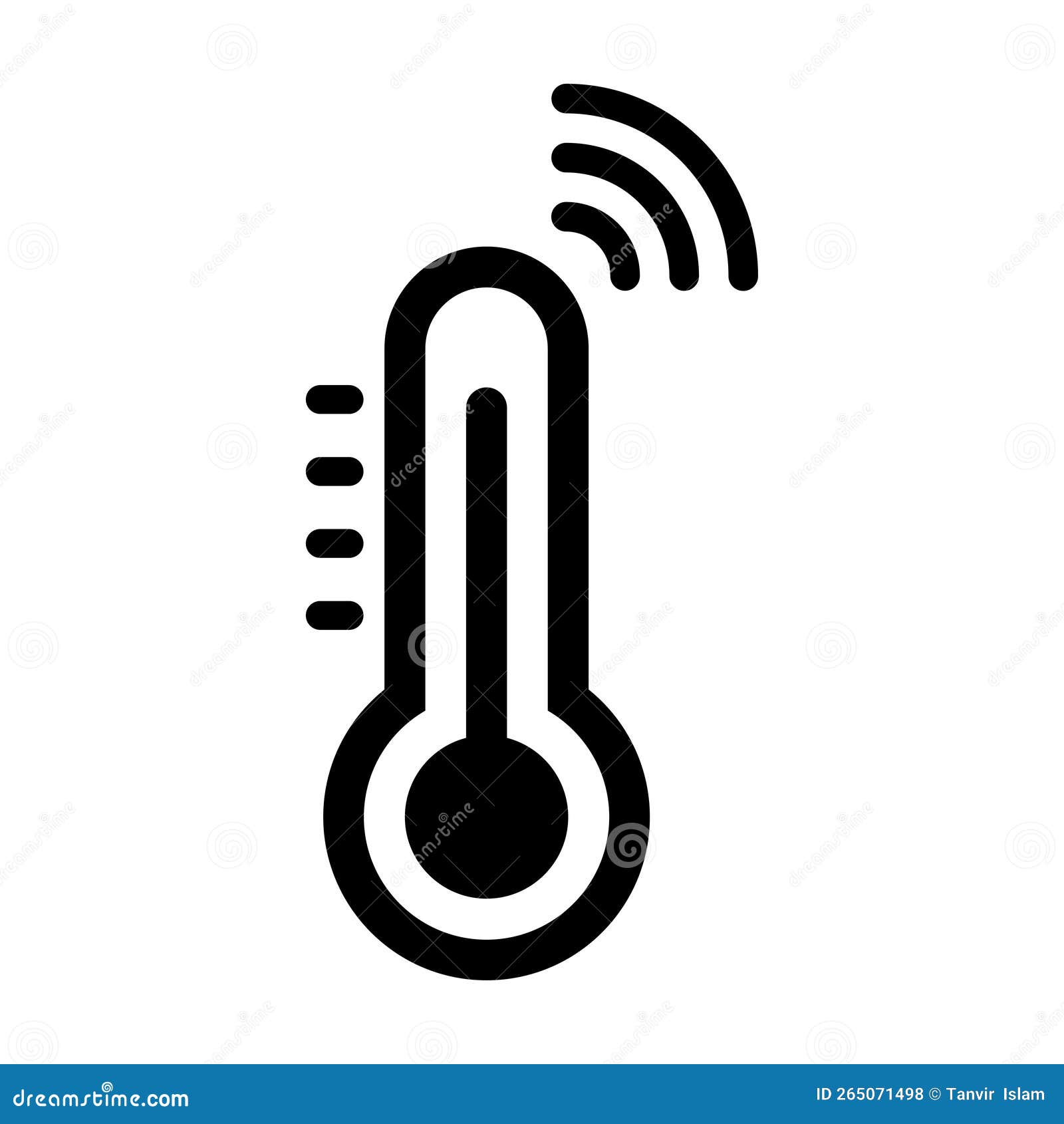 Smart Temperature Icon stock vector. Illustration of thermometer ...