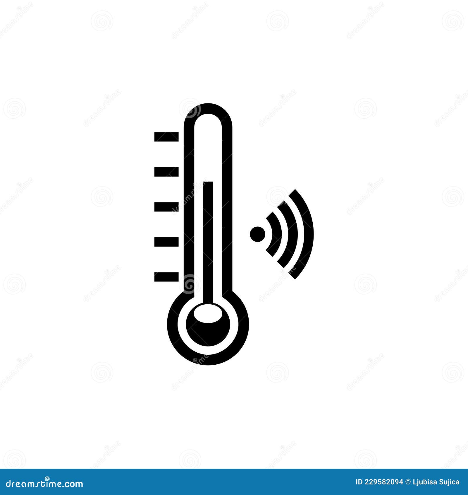 Smart Temperature Icon Isolated on White Background Stock Vector ...