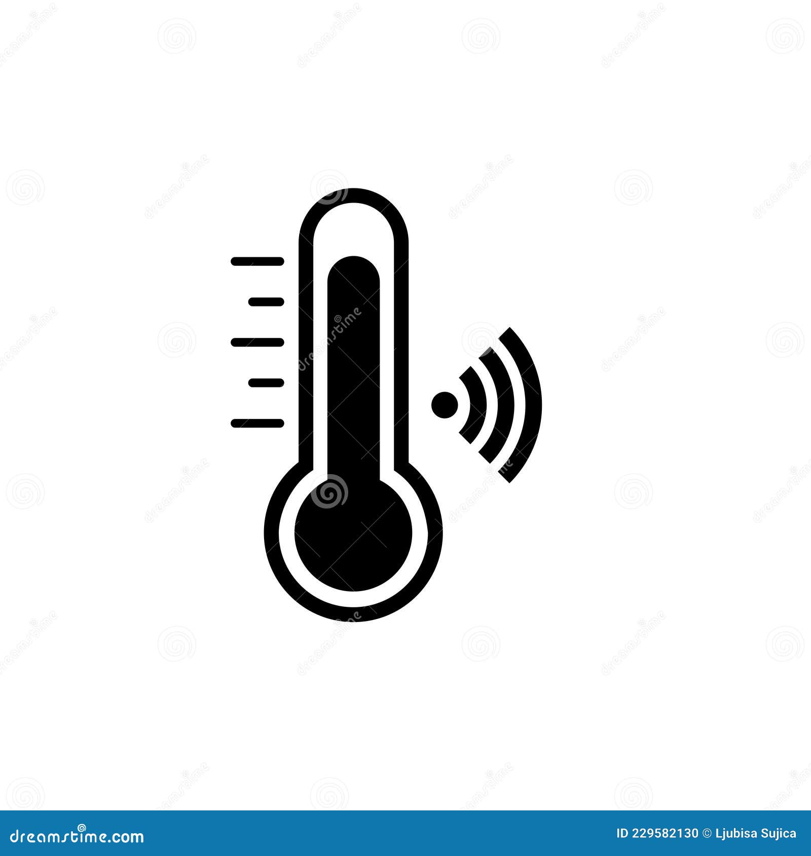 Smart Temperature Icon Isolated on White Background Stock Illustration ...