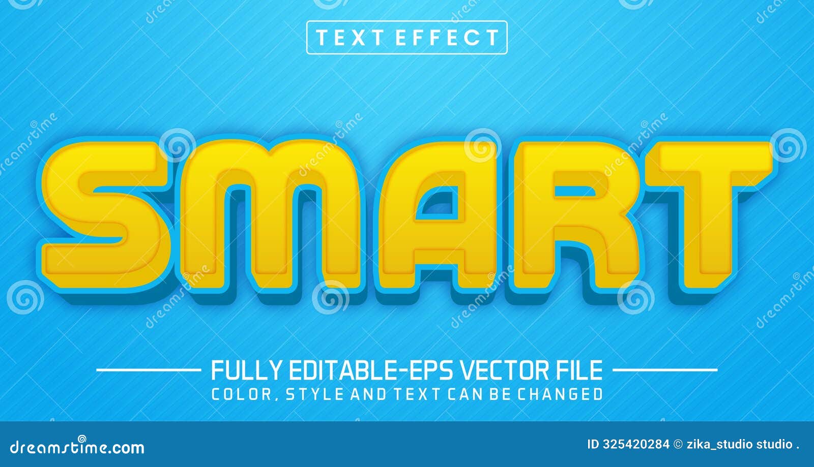 Smart Text Editable Style Effect Stock Vector - Illustration of sign ...