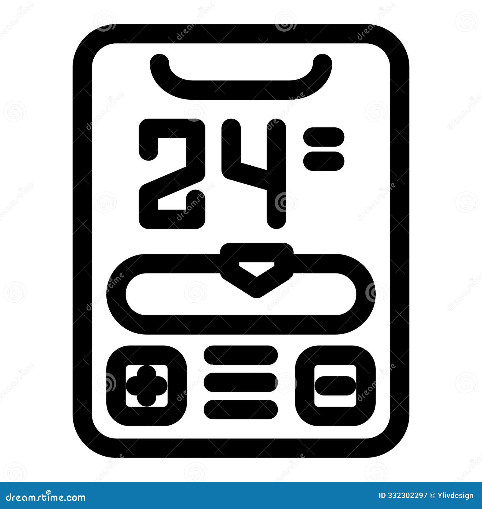 Smart Thermostat Showing Room Temperature Icon Vector Outline Stock ...