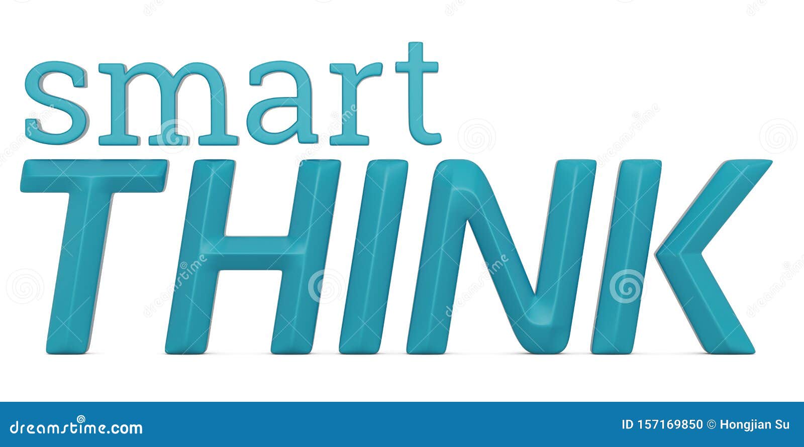Smart Think Logo Isolated on White Background 3D Illustration Stock ...