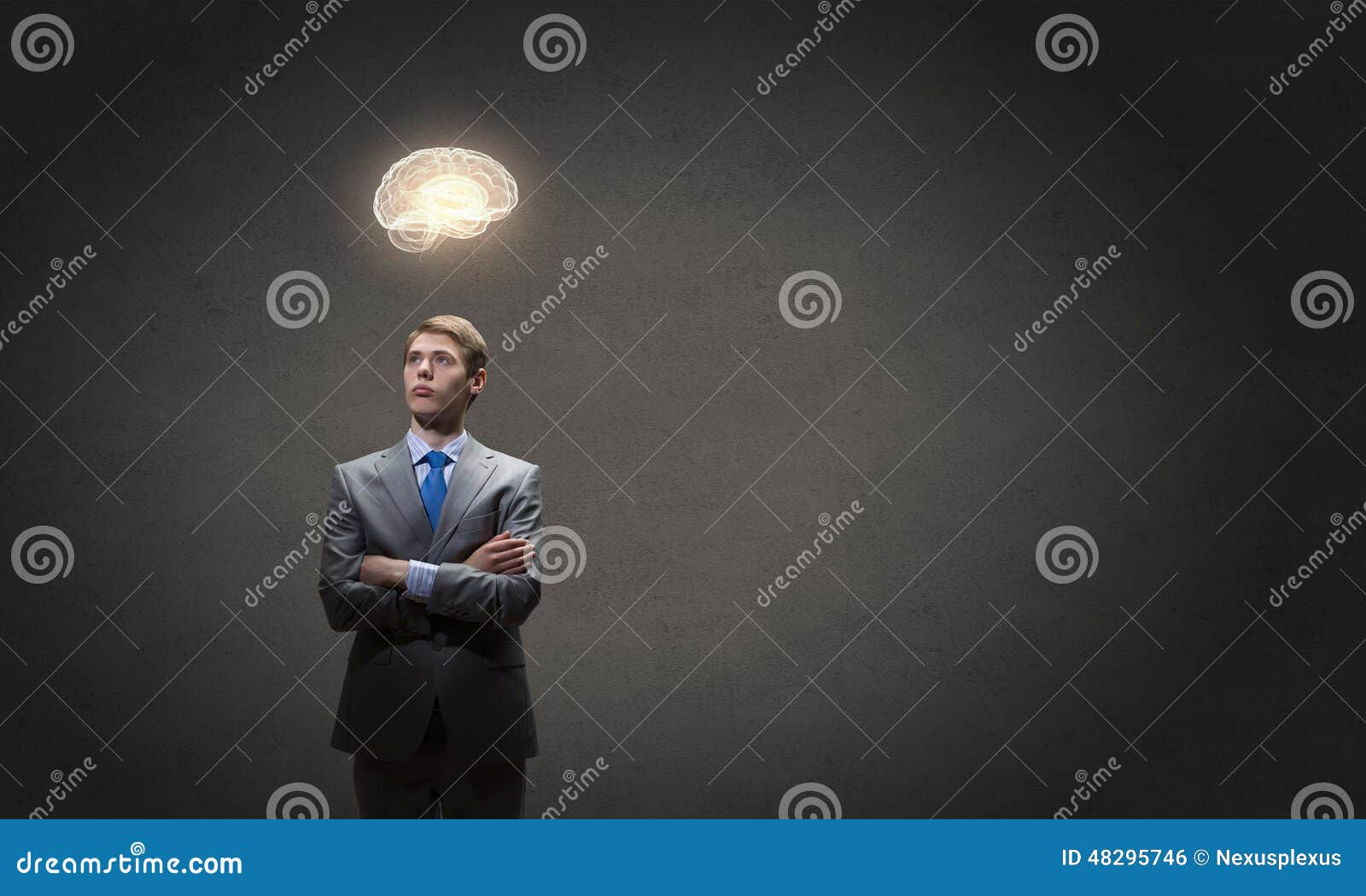 Smart thinking stock photo. Image of looking, businessman - 48295746